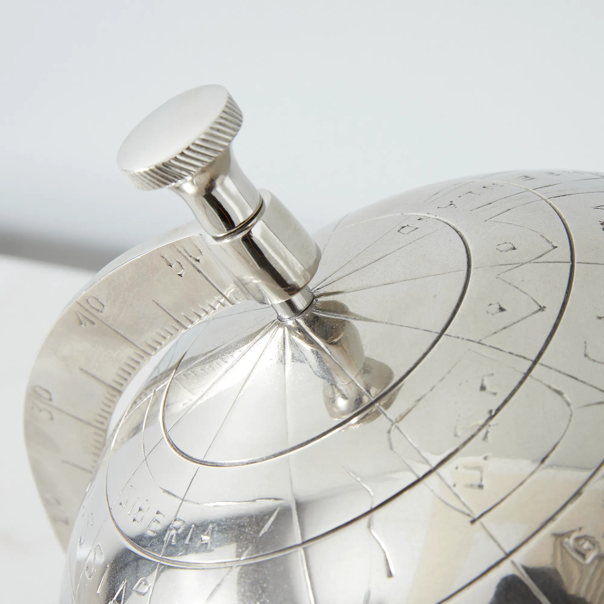 Marine Silver Globe Decorative