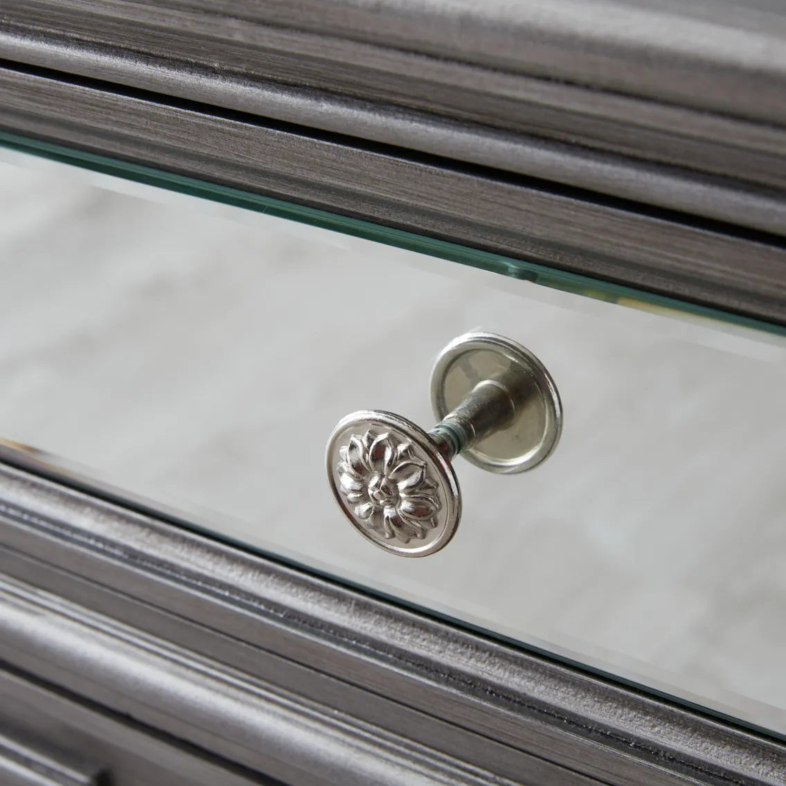 Solitude Antique Silver Bedside Table | Koala Living