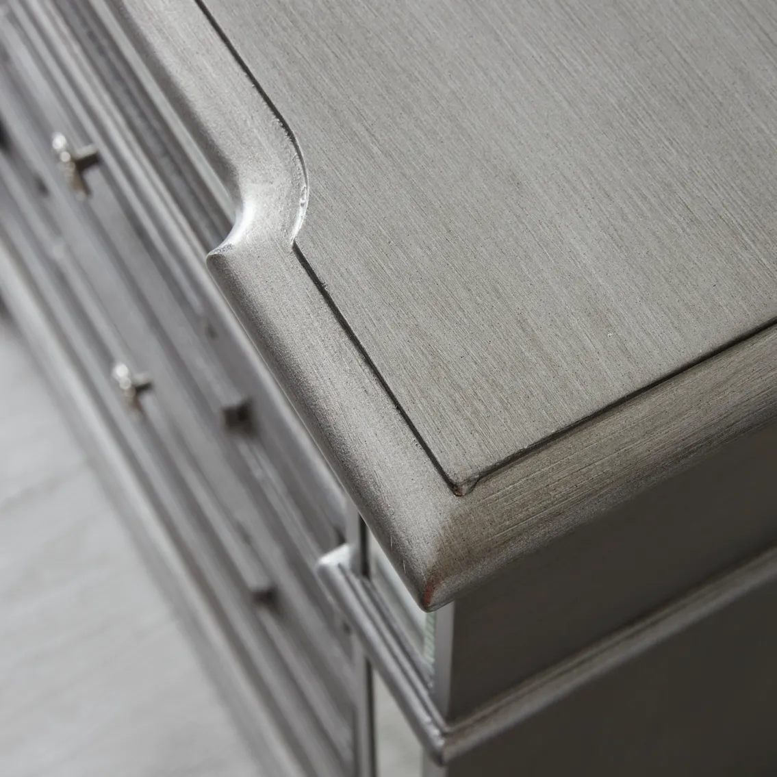 Solitude Antique Silver Bedside Table | Koala Living