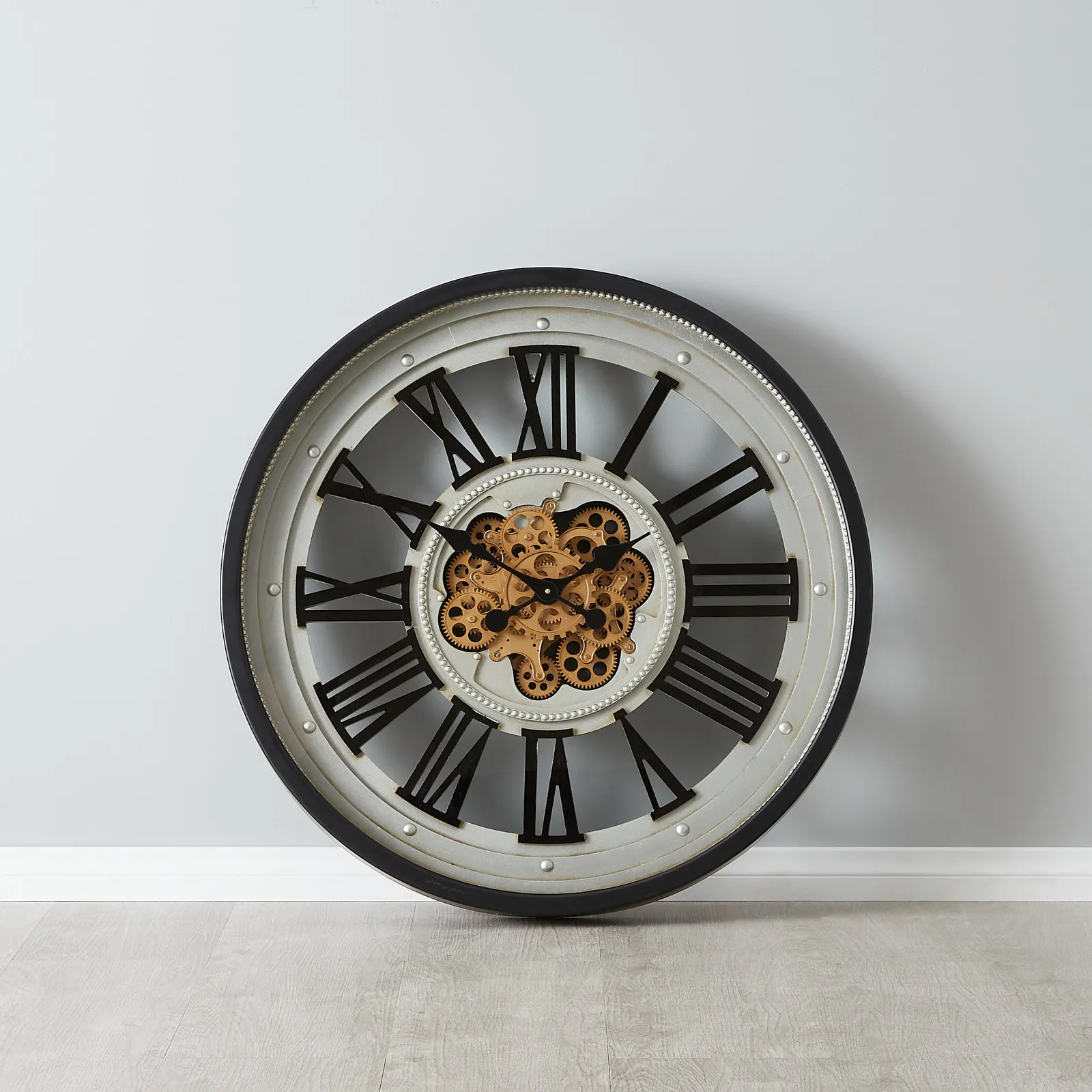 Sigmund Black Round Clock