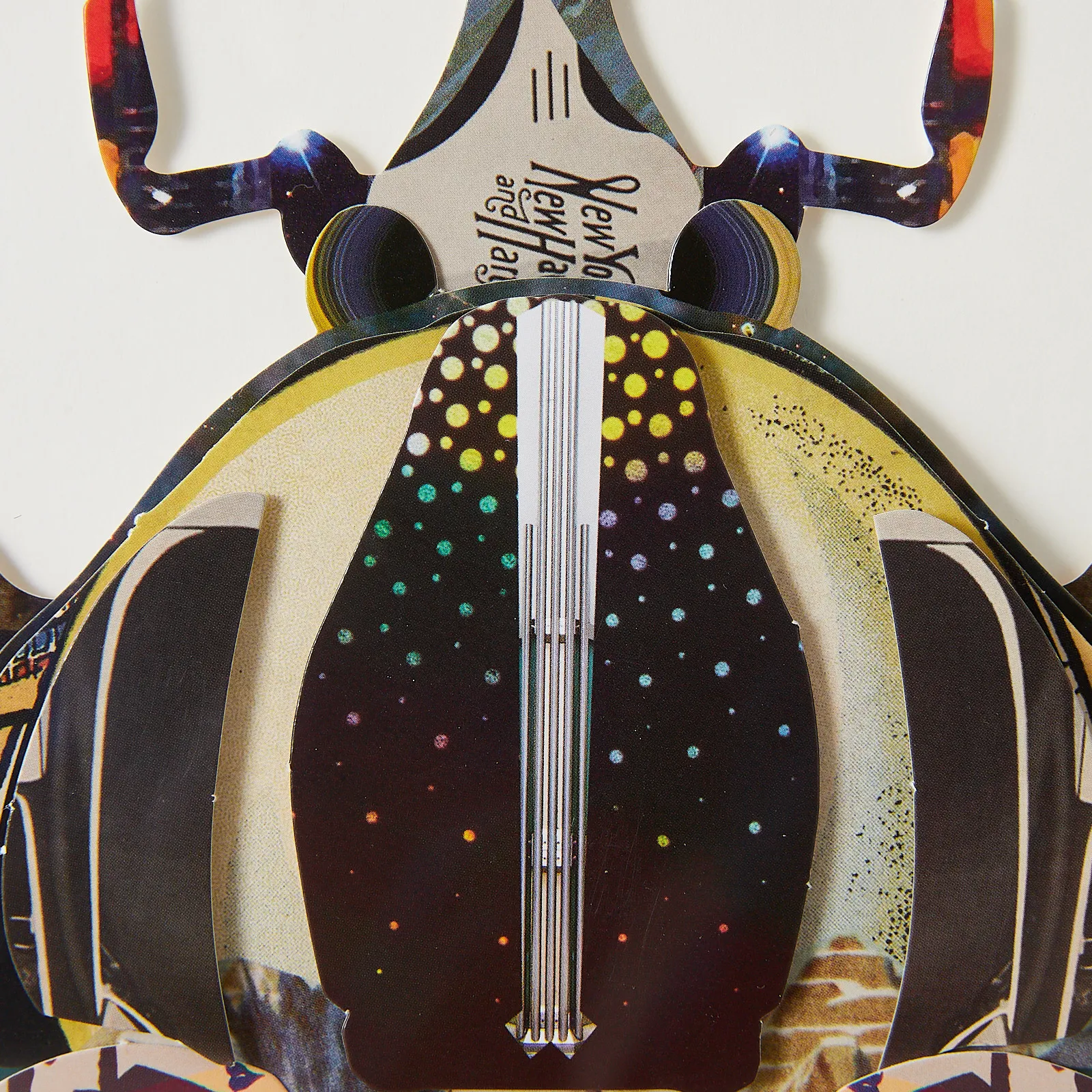 Rhino Beetle Framed Paper Collage | Koala Living