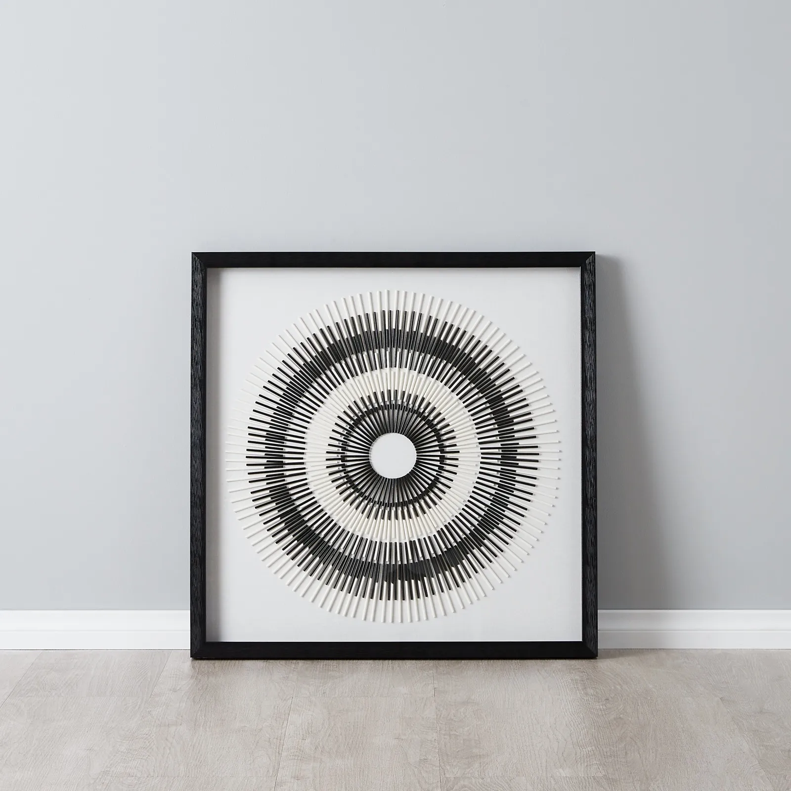 Black and White Circle Shadow Box