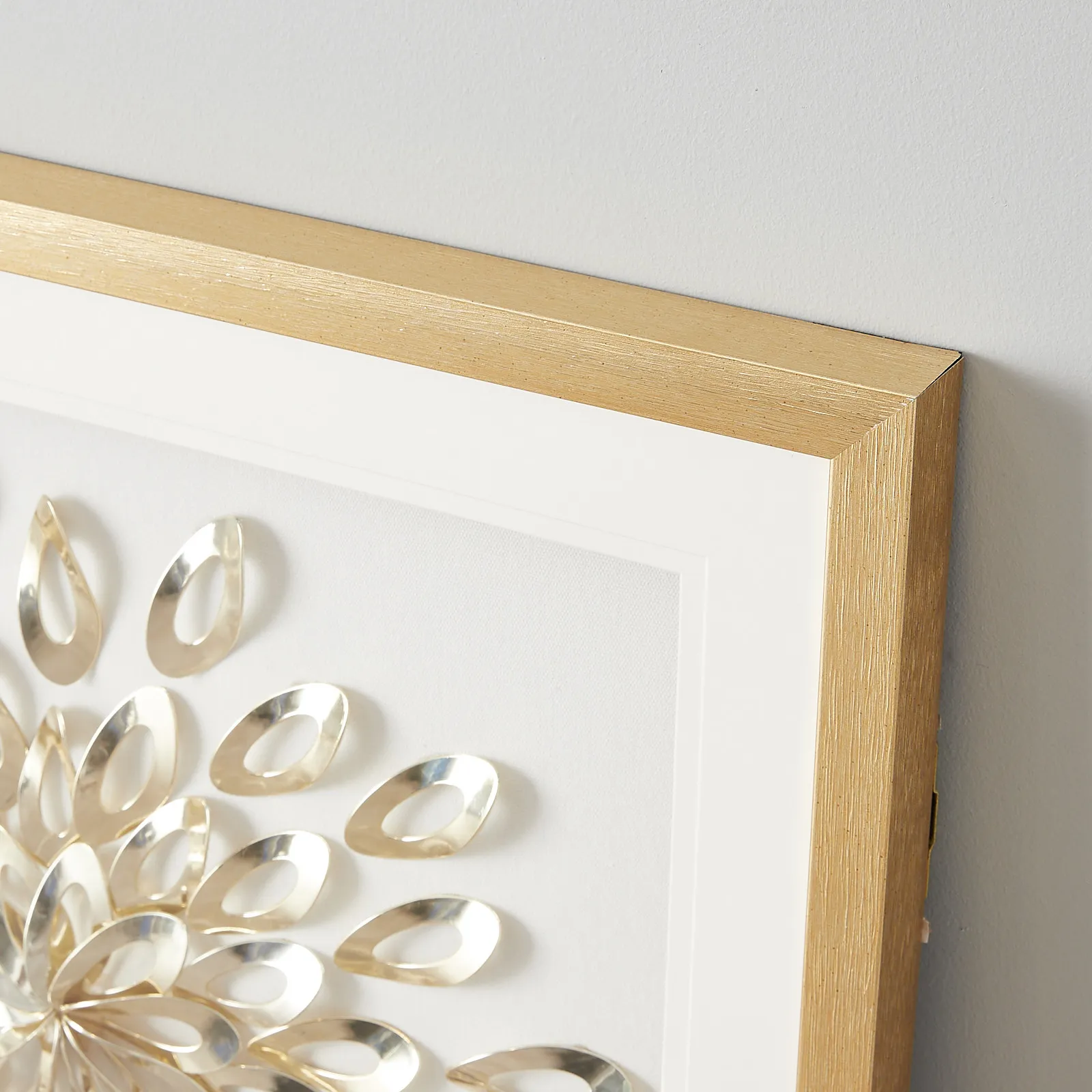 Gold Flower Shadow Box
