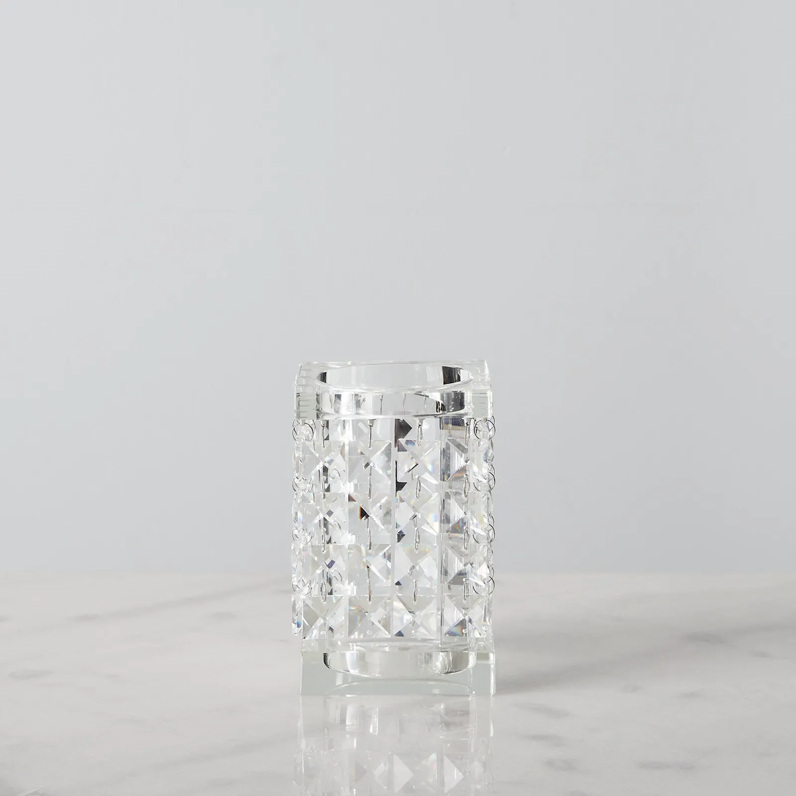 Cluster Small Crystal Glass Candle Holder