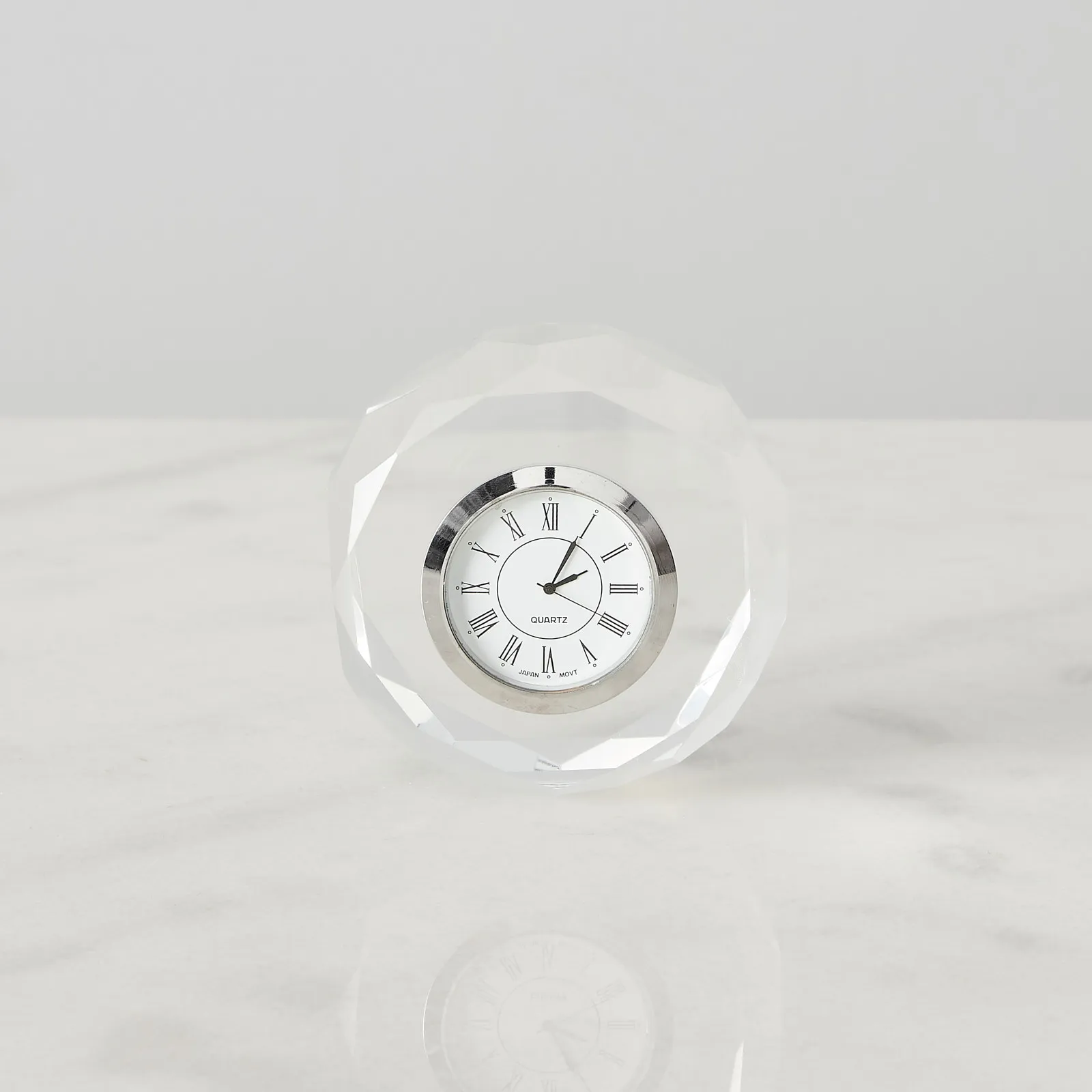 Oxford Crystal Glass Table Clock