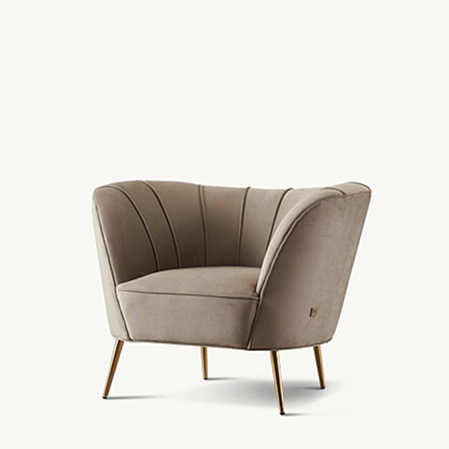 Pollack Beige Fabric Occasional Chair