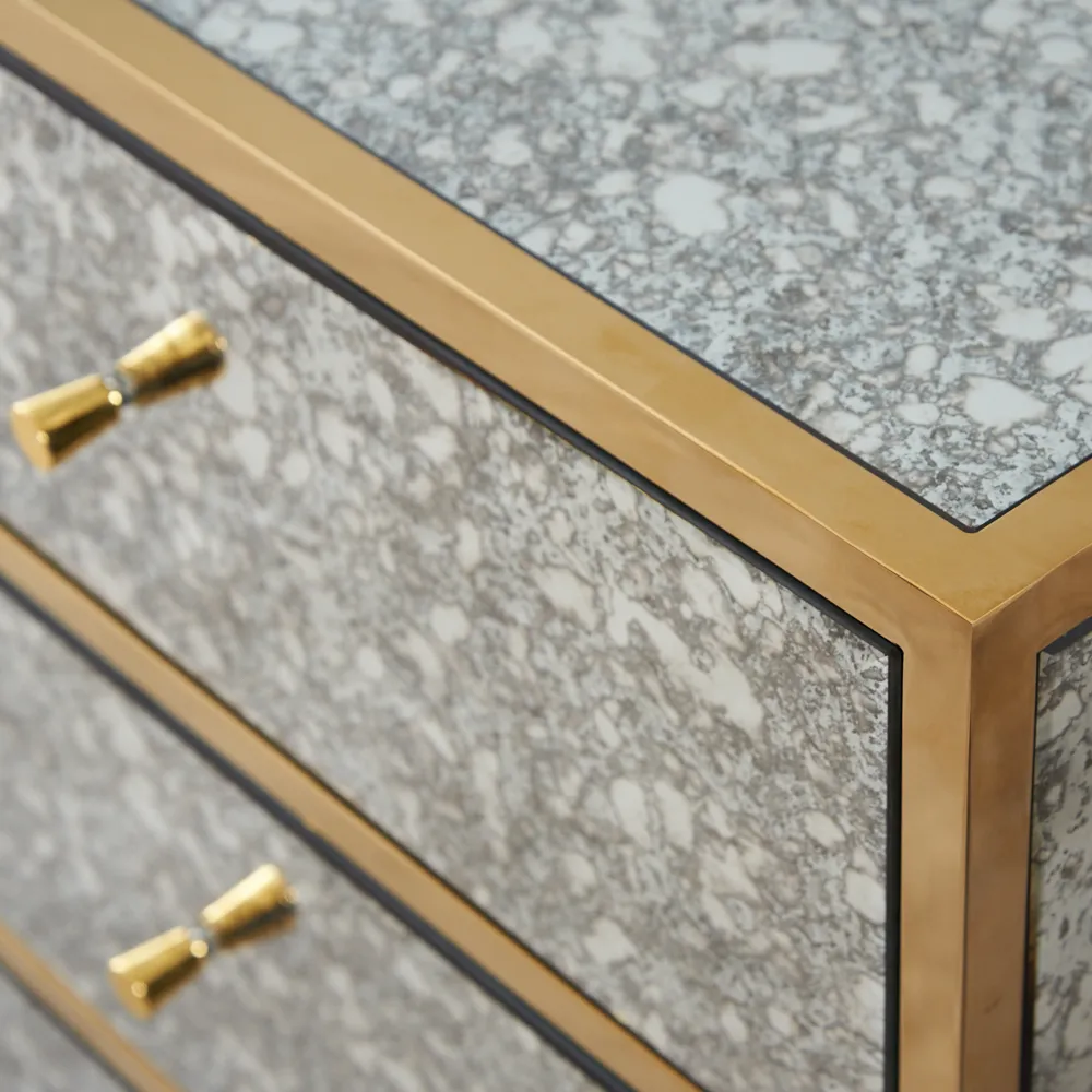 Helena Antique Glass Dresser - Gold Frame | Koala Living