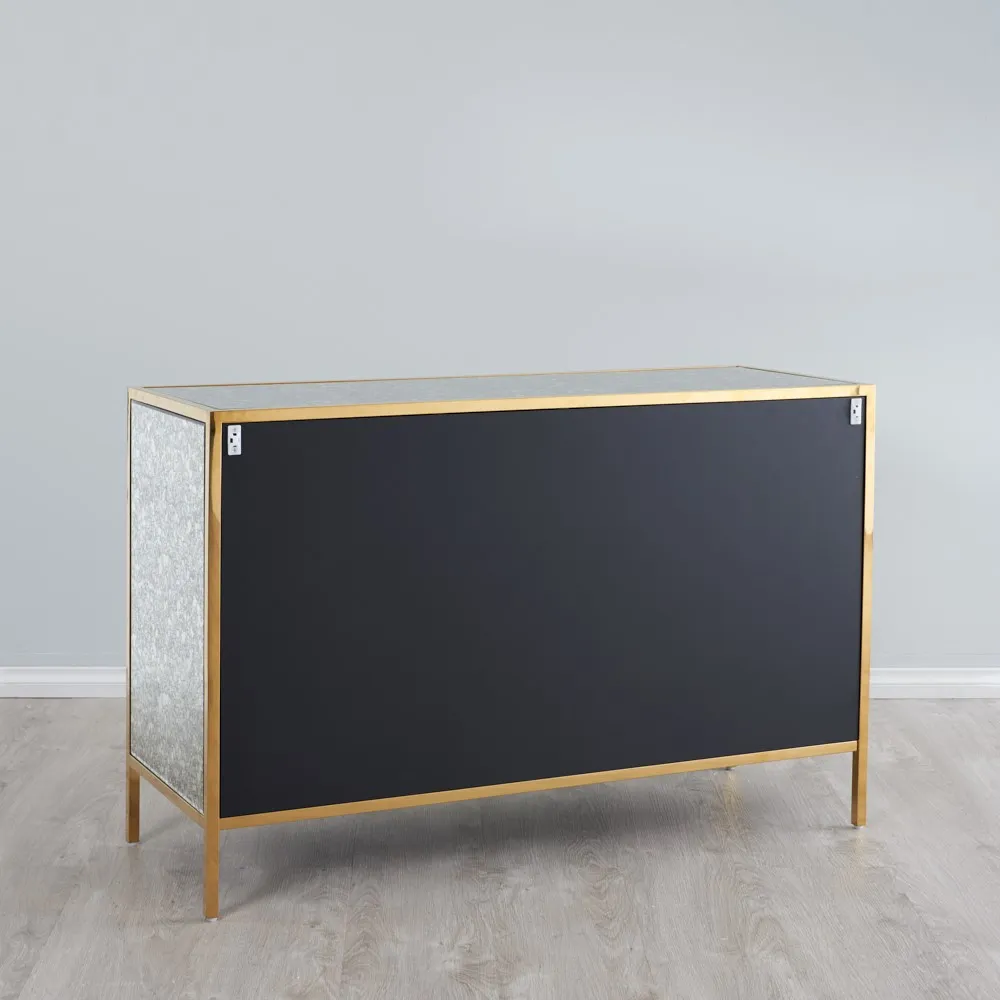 Helena Antique Glass Dresser - Gold Frame | Koala Living