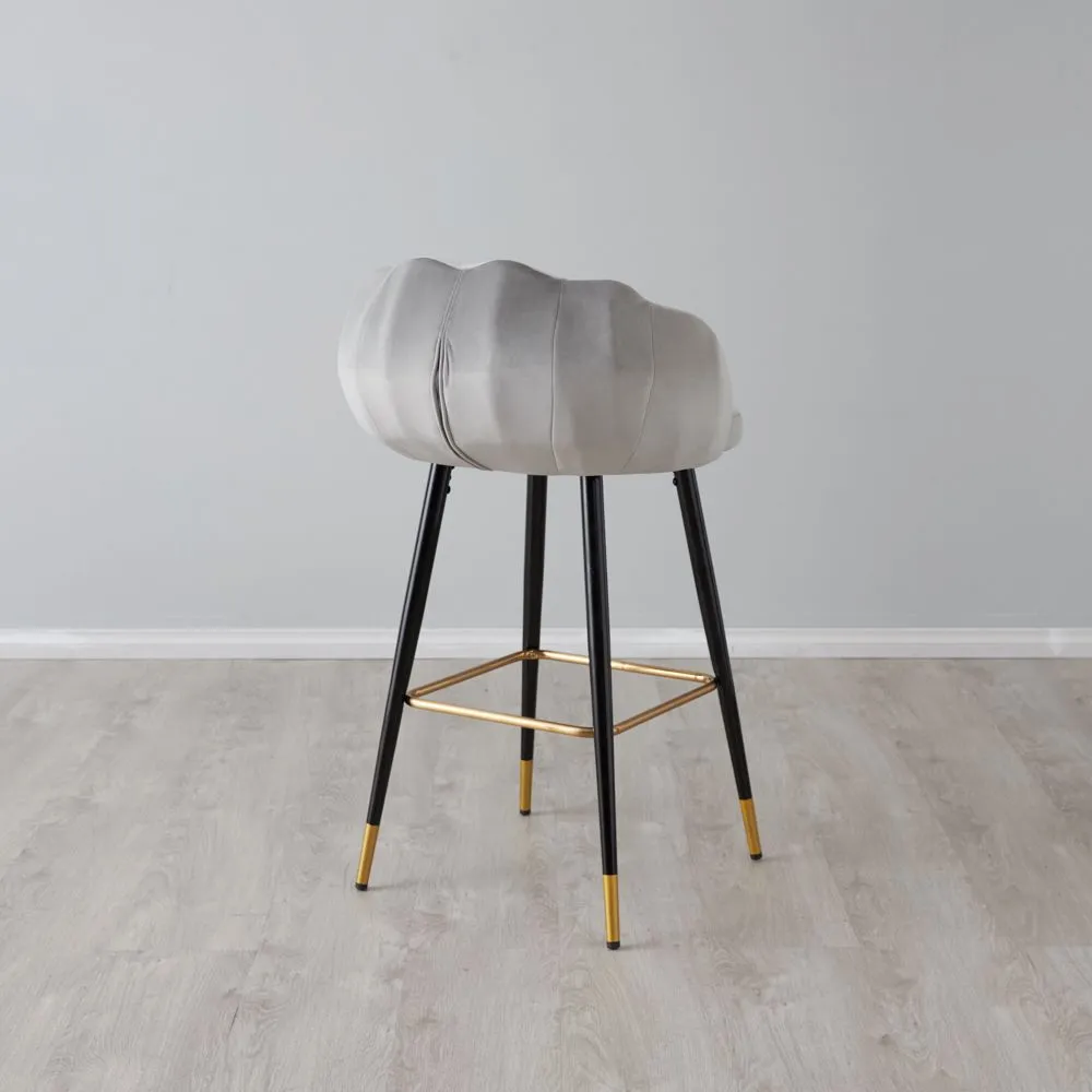 Amber Bar Stool - Grey