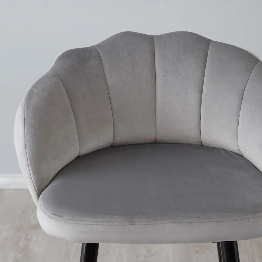 Amber Bar Stool - Grey