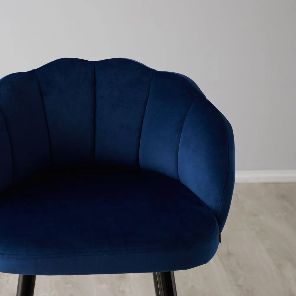 Amber Bar Stool - Dark Blue