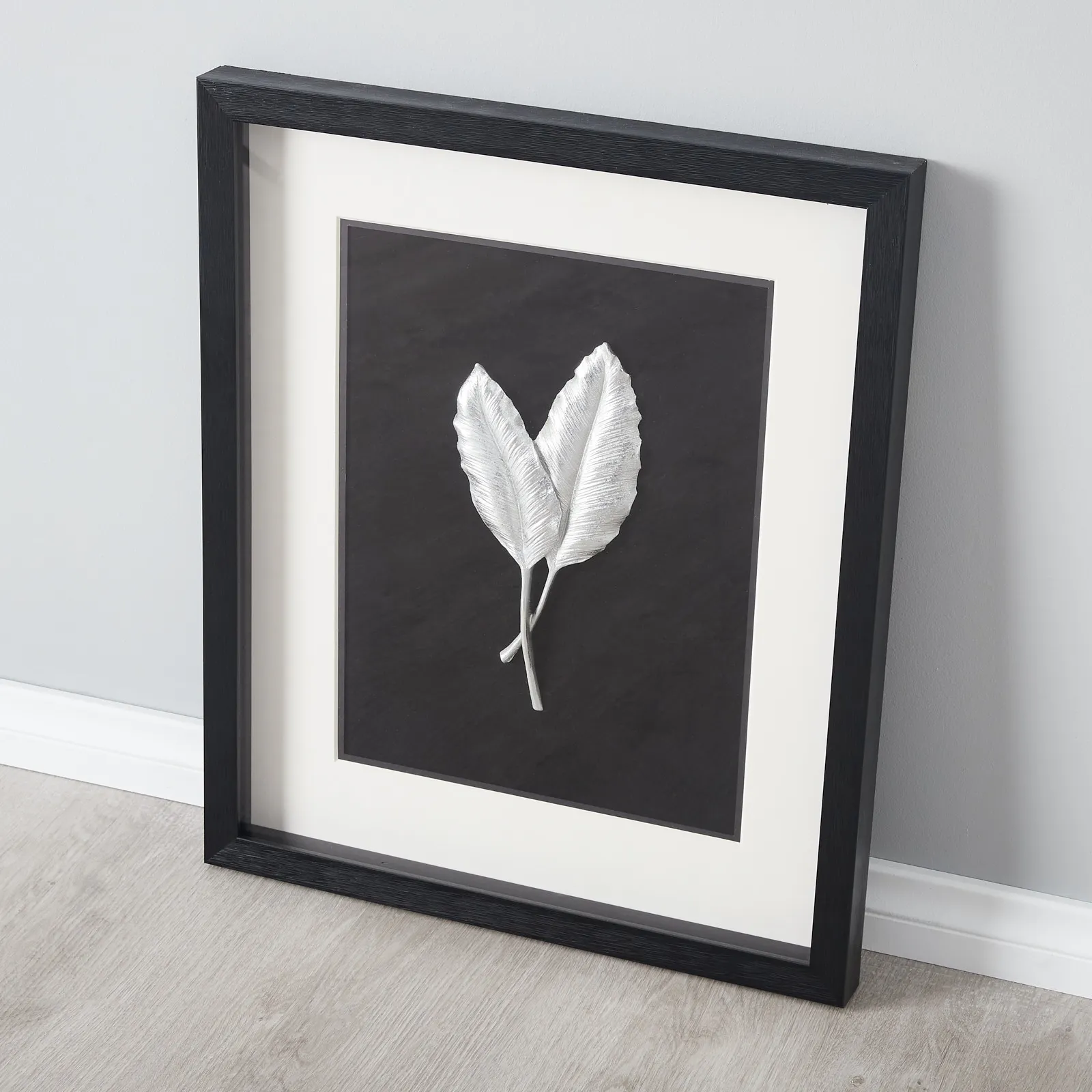 Twin Silver Leaf Shadow Box