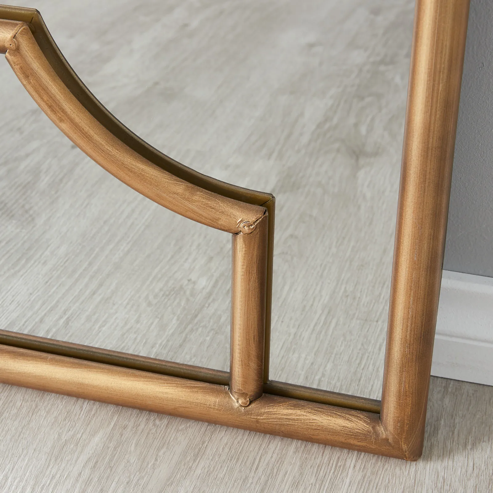 Tessellated Antique Gold Square Mirror