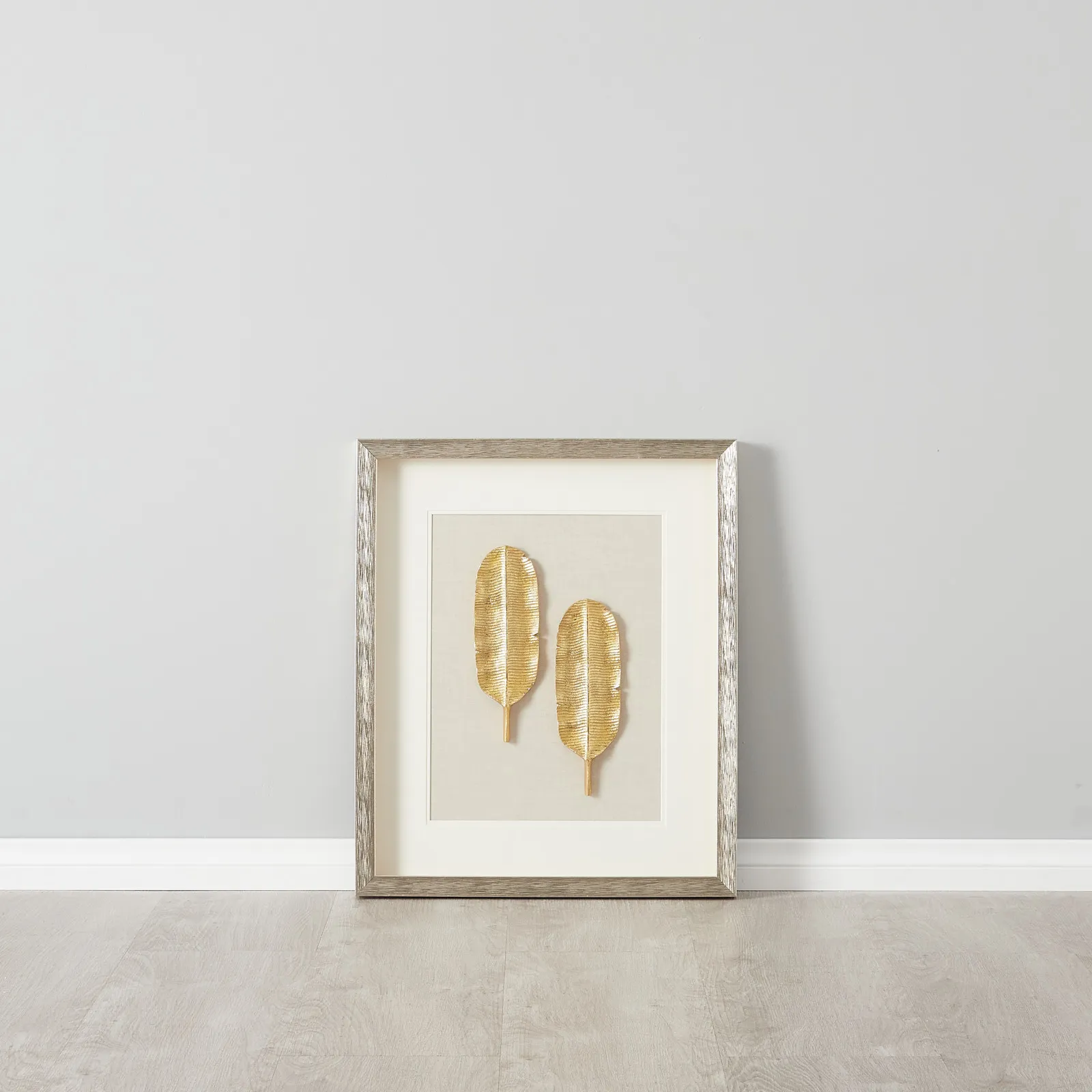 Banana II Silver Leaf Shadow Box