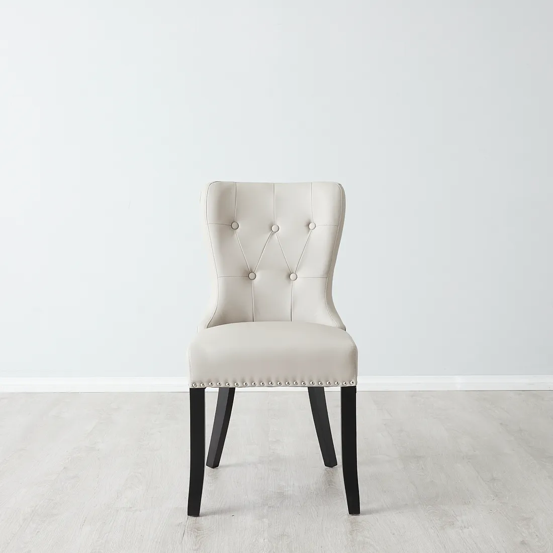 Viktor Stone Beige Vegan Leather Dining Chair | Koala Living