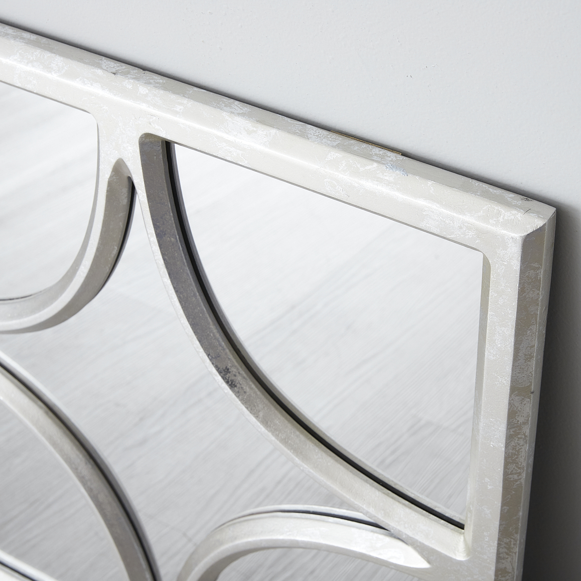 Astral Distressed Silver Square Mirror