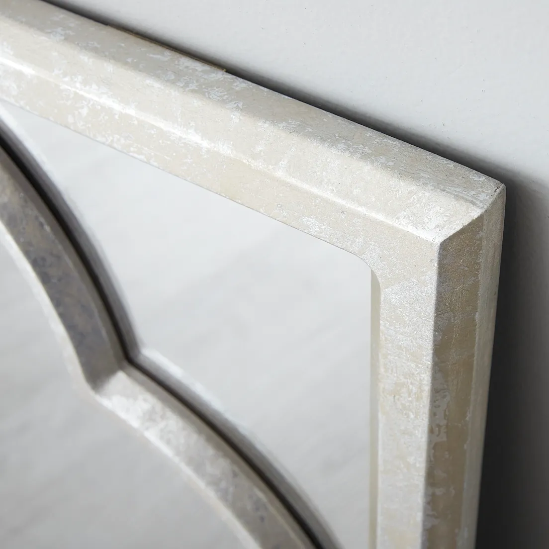 Polyfoil Distressed Silver Square Mirror