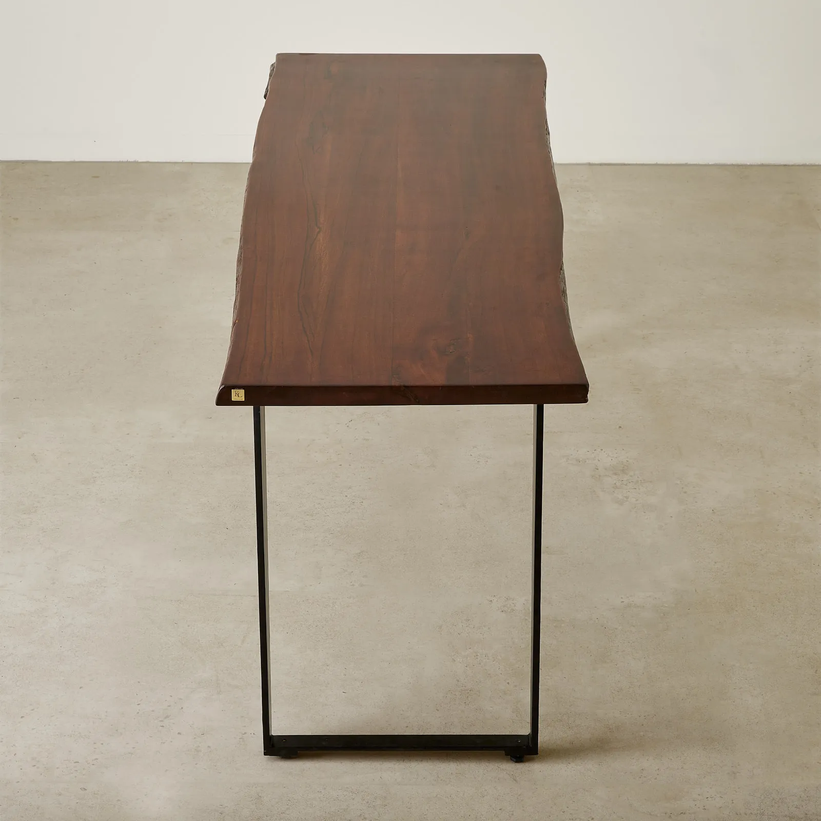 Freeform Natural Brown Acacia Wood Desk