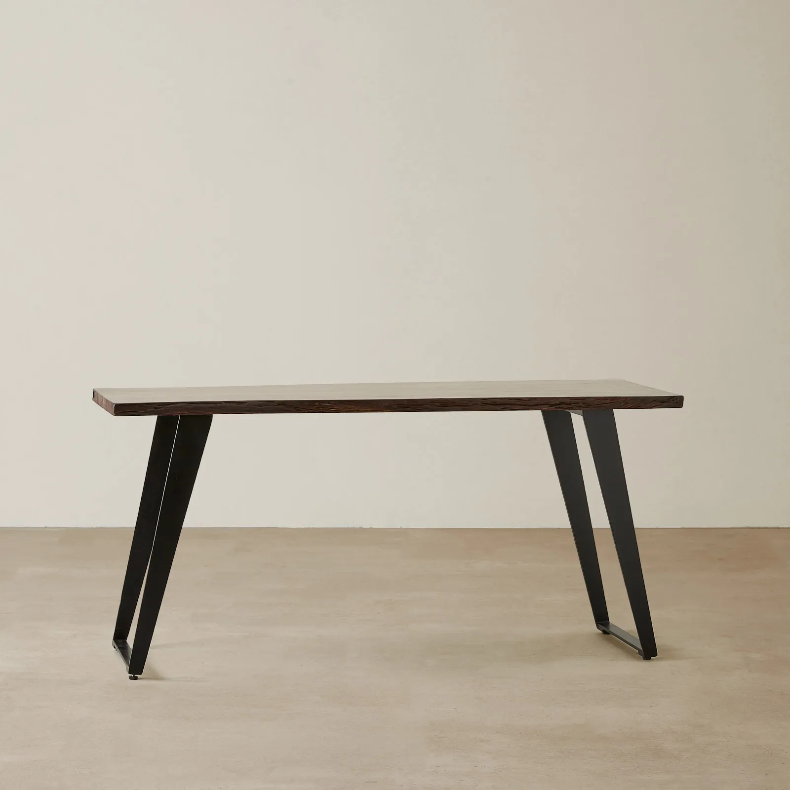 Freeform Natural Brown Acacia Wood Desk