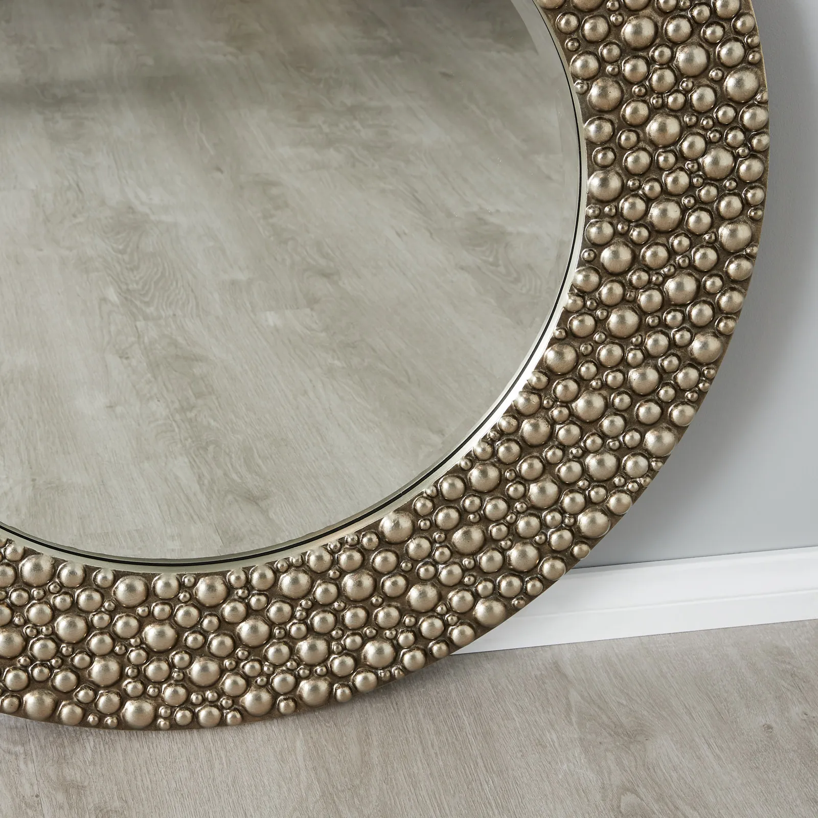 Alison Silver Round Mirror