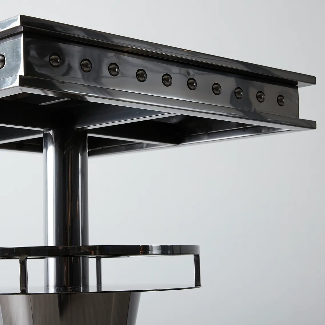 Wyatt Silver Stainless Steel Bar Table