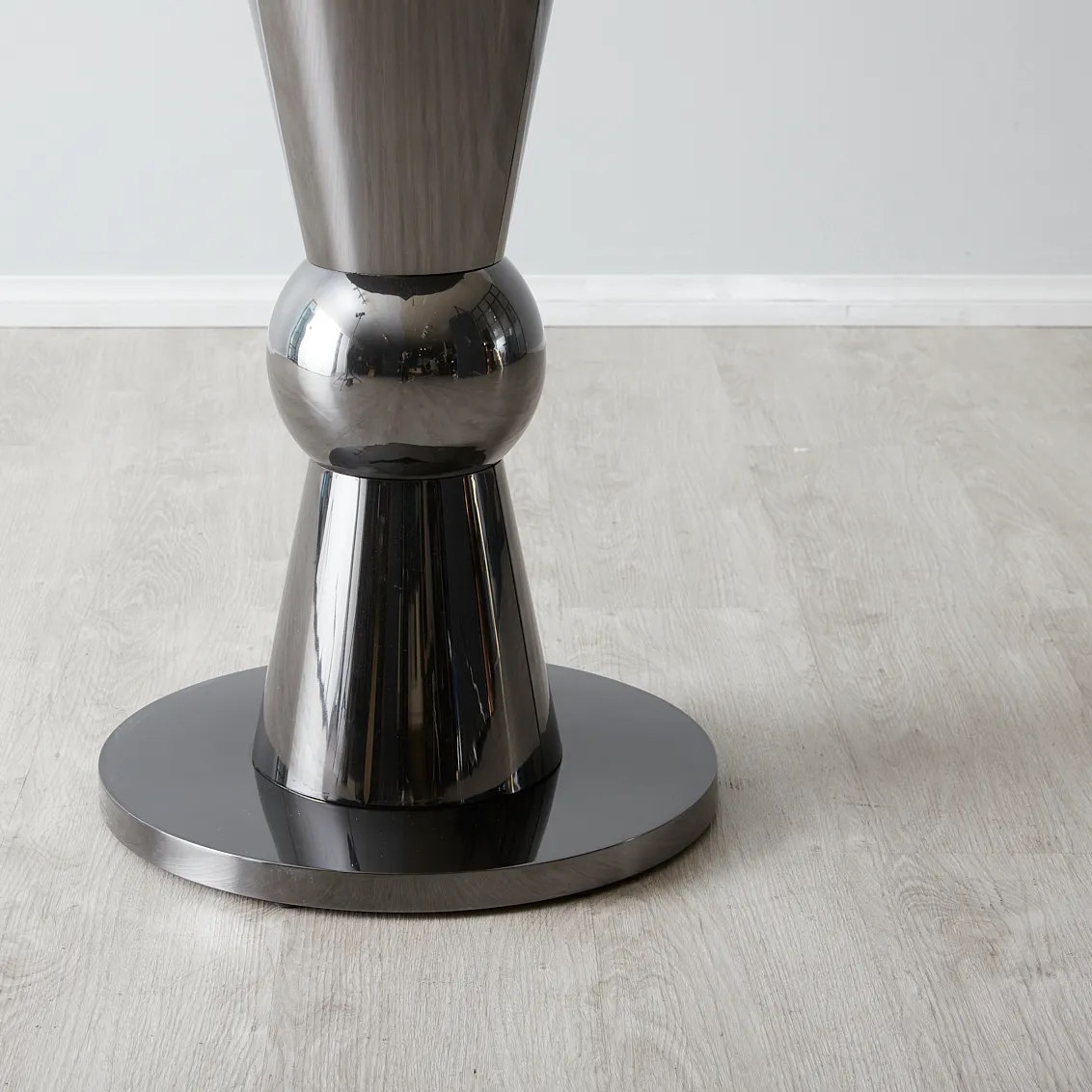 Wyatt Silver Stainless Steel Bar Table