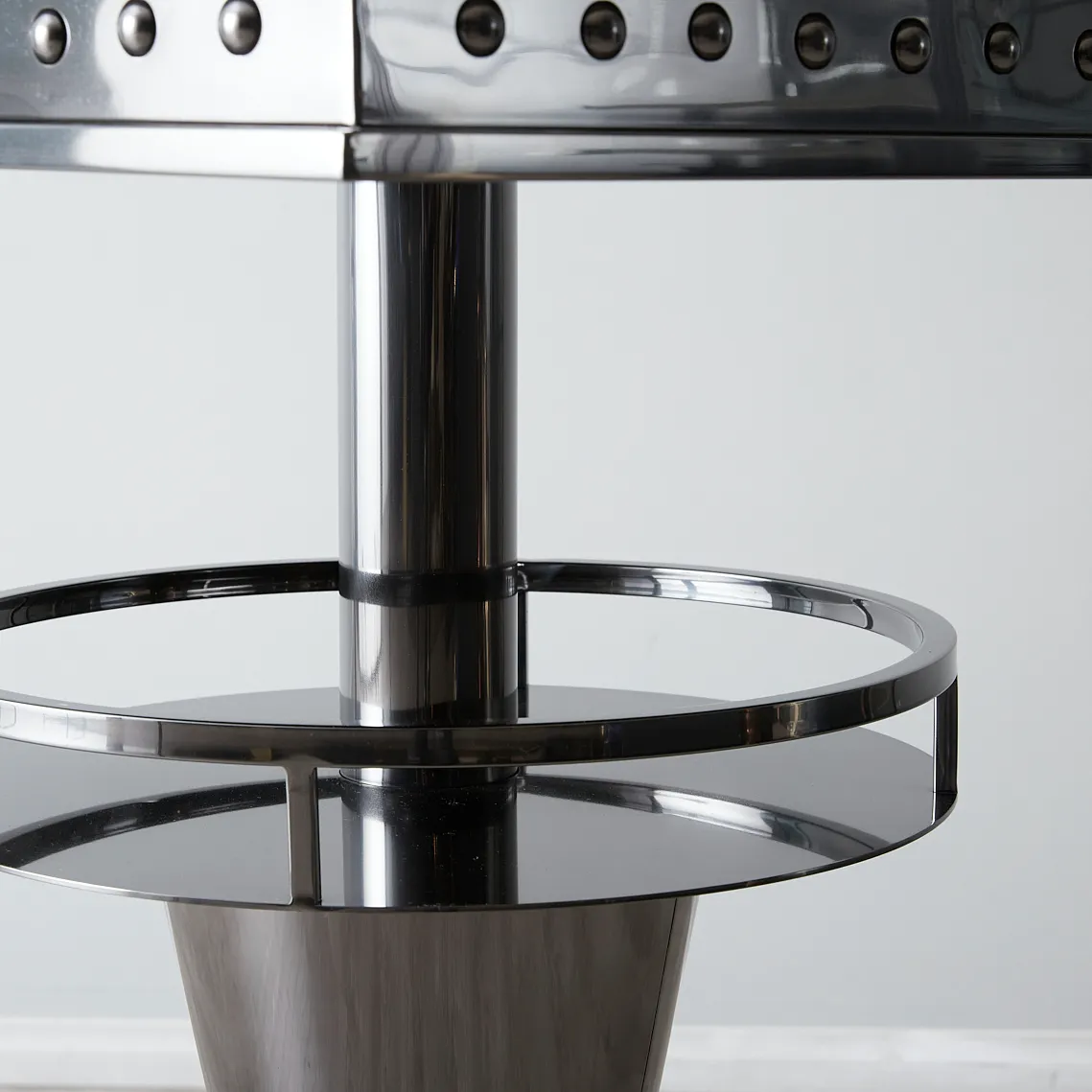 Wyatt Silver Stainless Steel Bar Table
