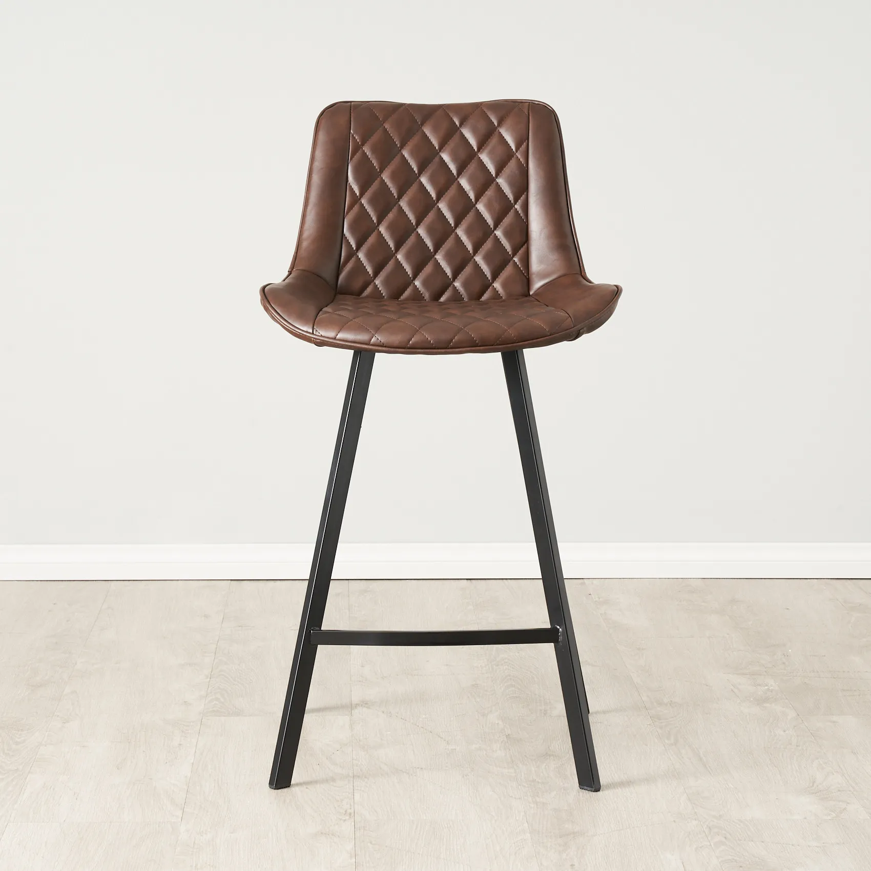 Gavin Dark Brown Vegan Leather 65cm Bar Stool