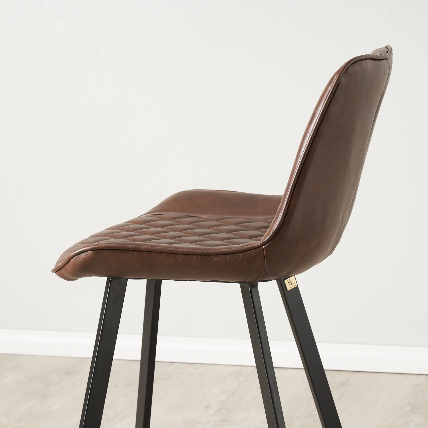 Gavin Dark Brown Vegan Leather 65cm Bar Stool | Koala Living