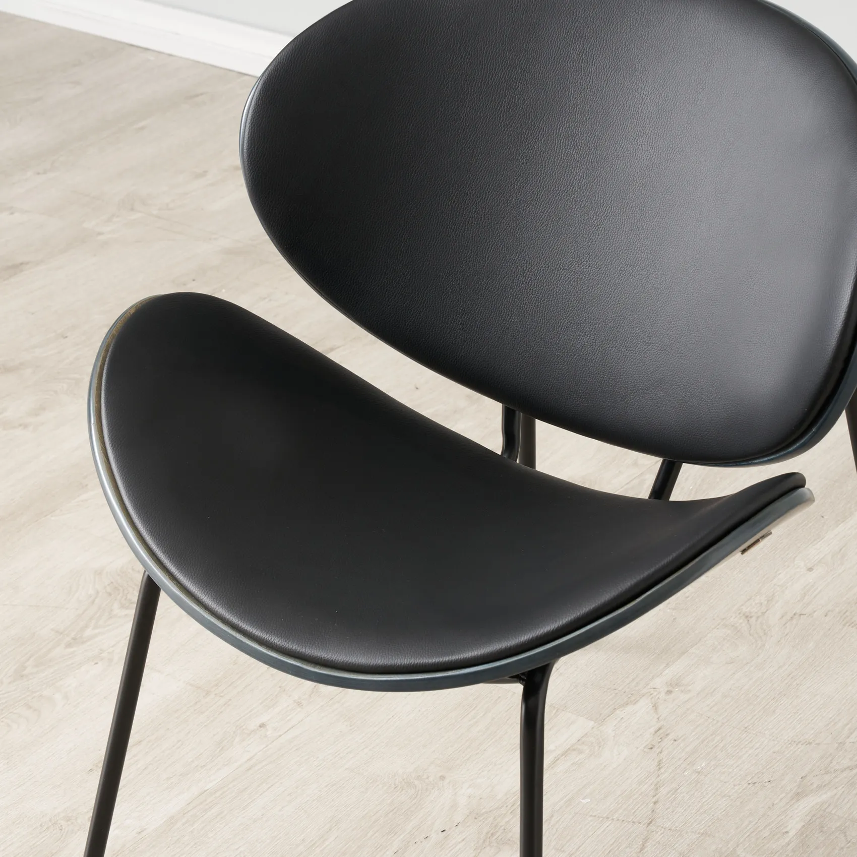 Decker Black Vegan Leather Dining Chair | Koala Living