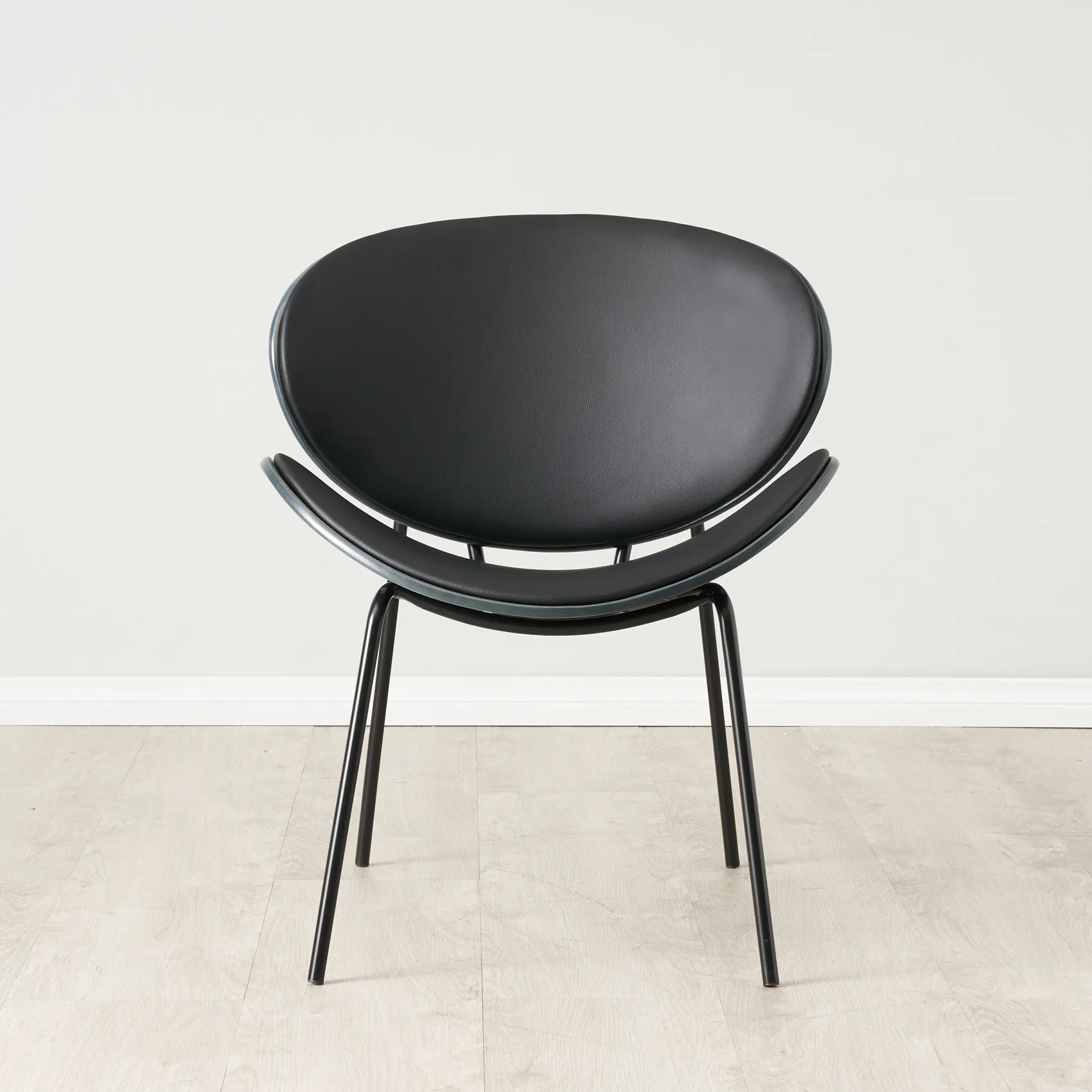 Decker Black Vegan Leather Dining Chair | Koala Living