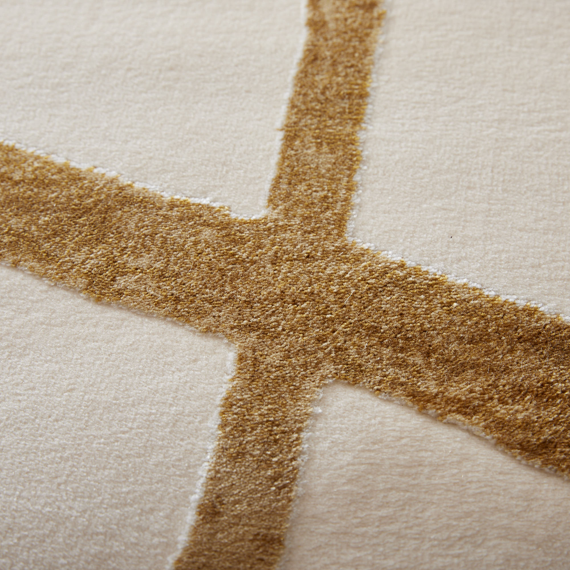 Gold Criss-Cross Floor Rug