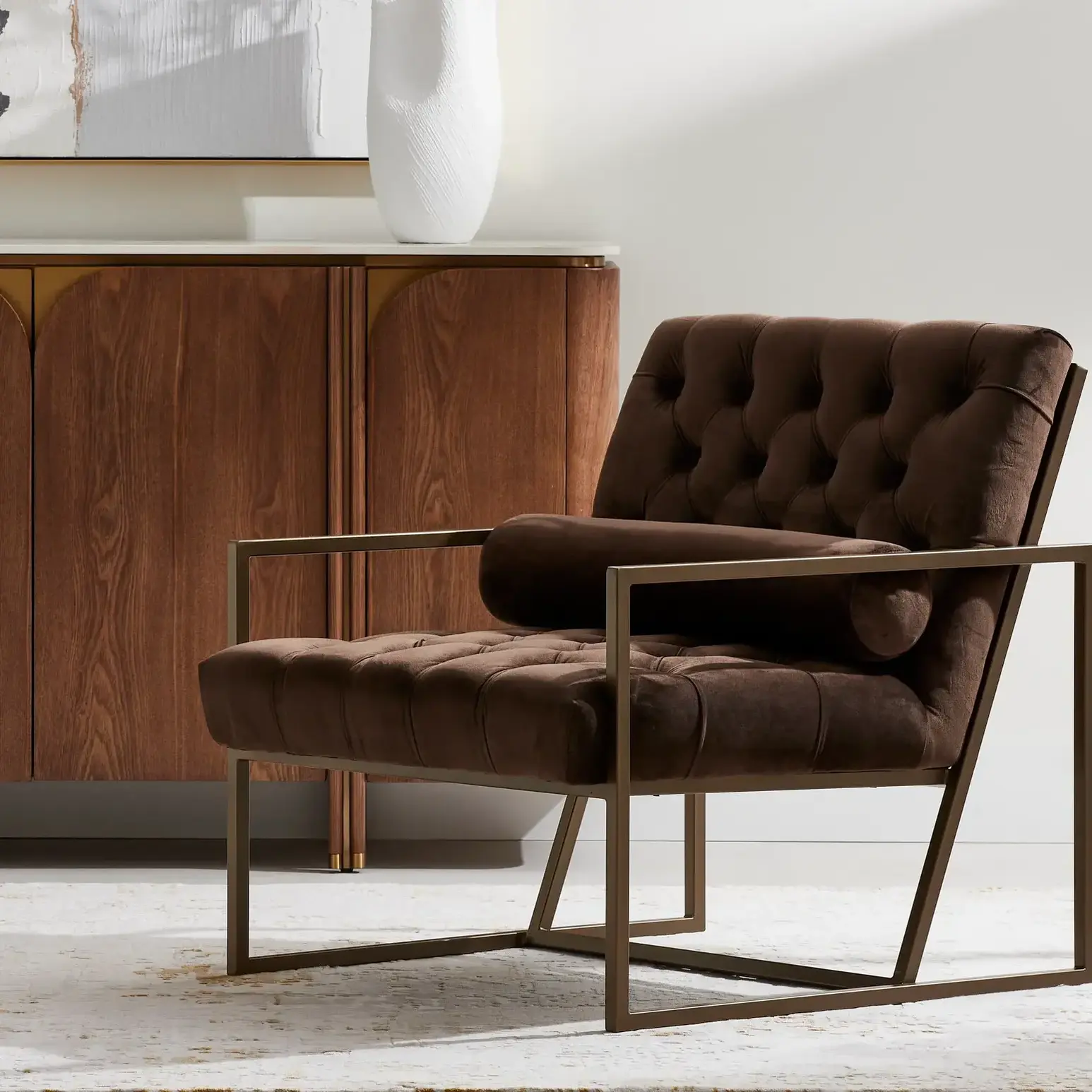 Elliot Chocolate Velvet Occasional Chair