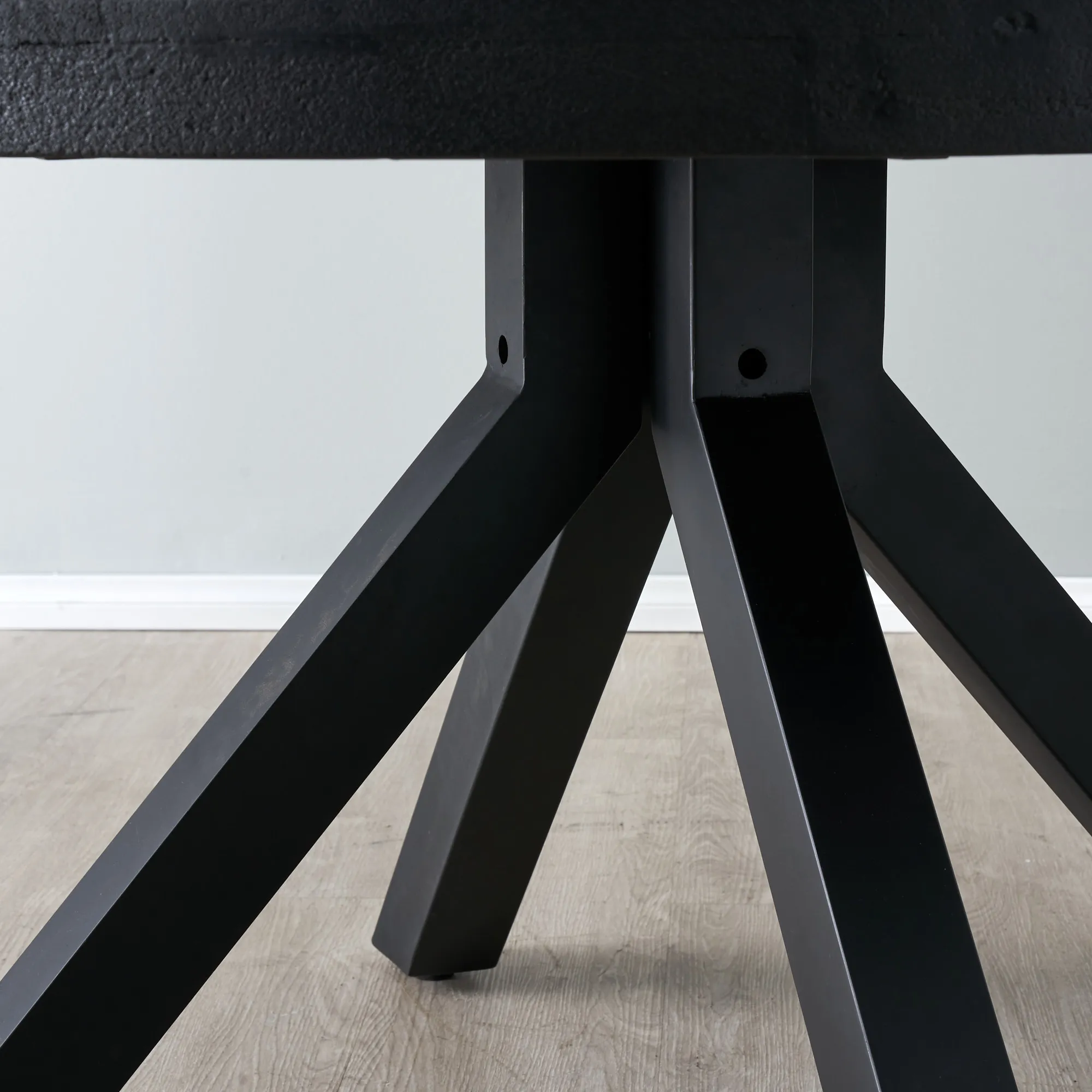 Emmett Black Mango Wood Round Dining Table | Koala Living