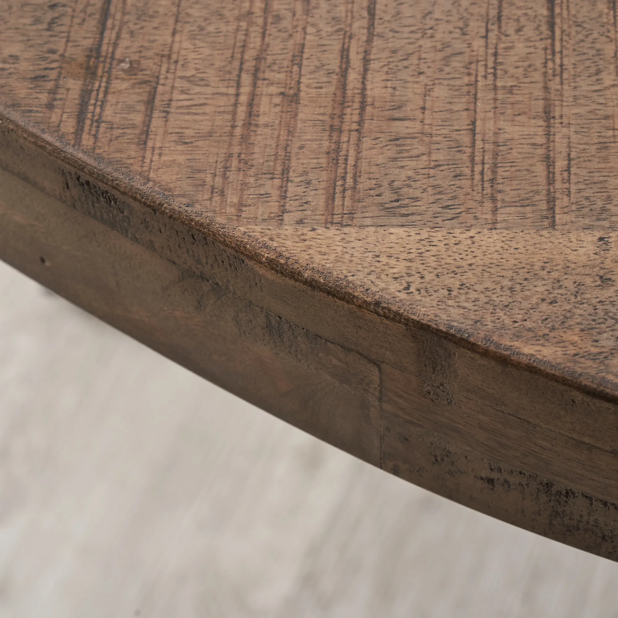 Emmett Medium Brown Mango Wood Round Dining Table