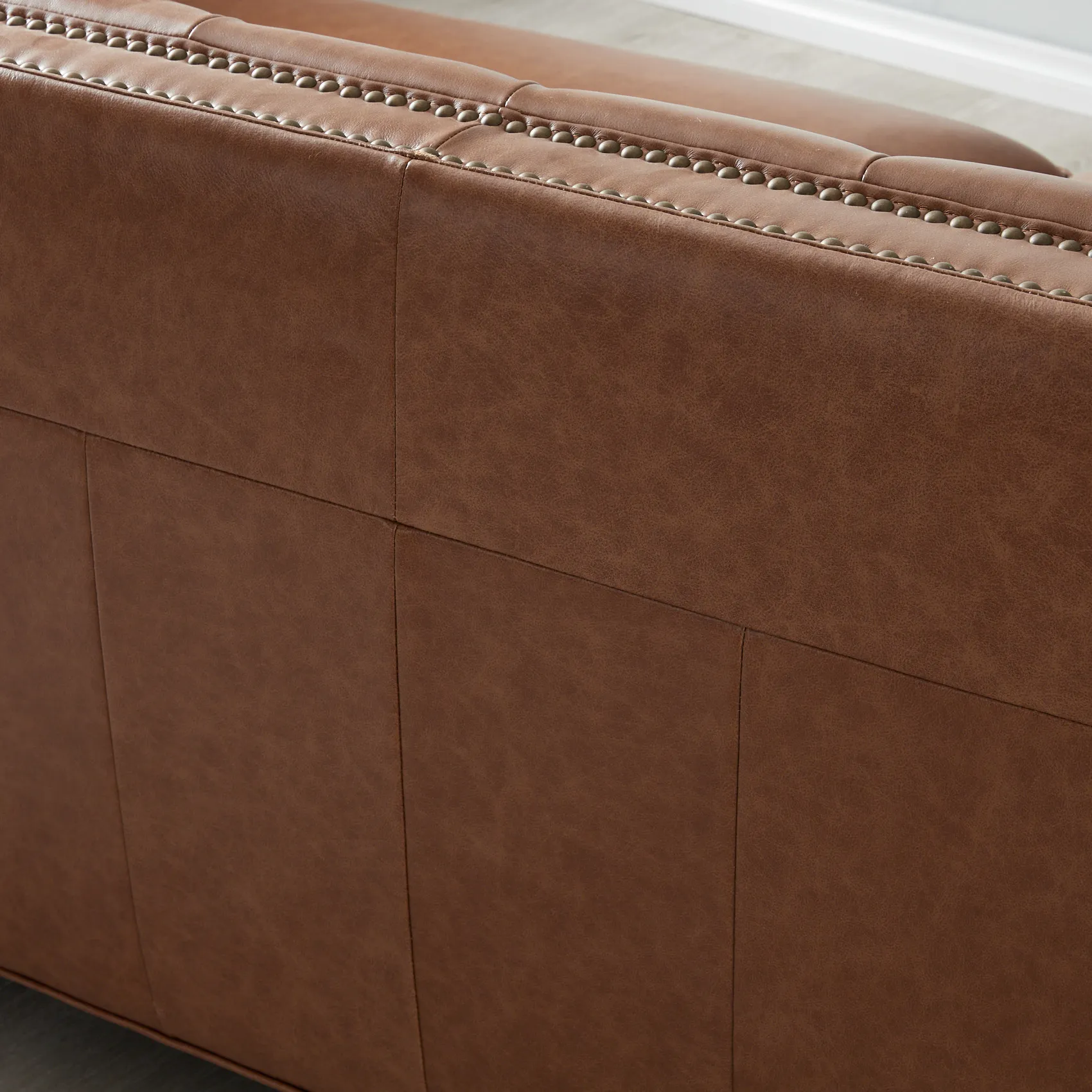 Russell Vintage Tan Leather 3-Seater Sofa | Koala Living