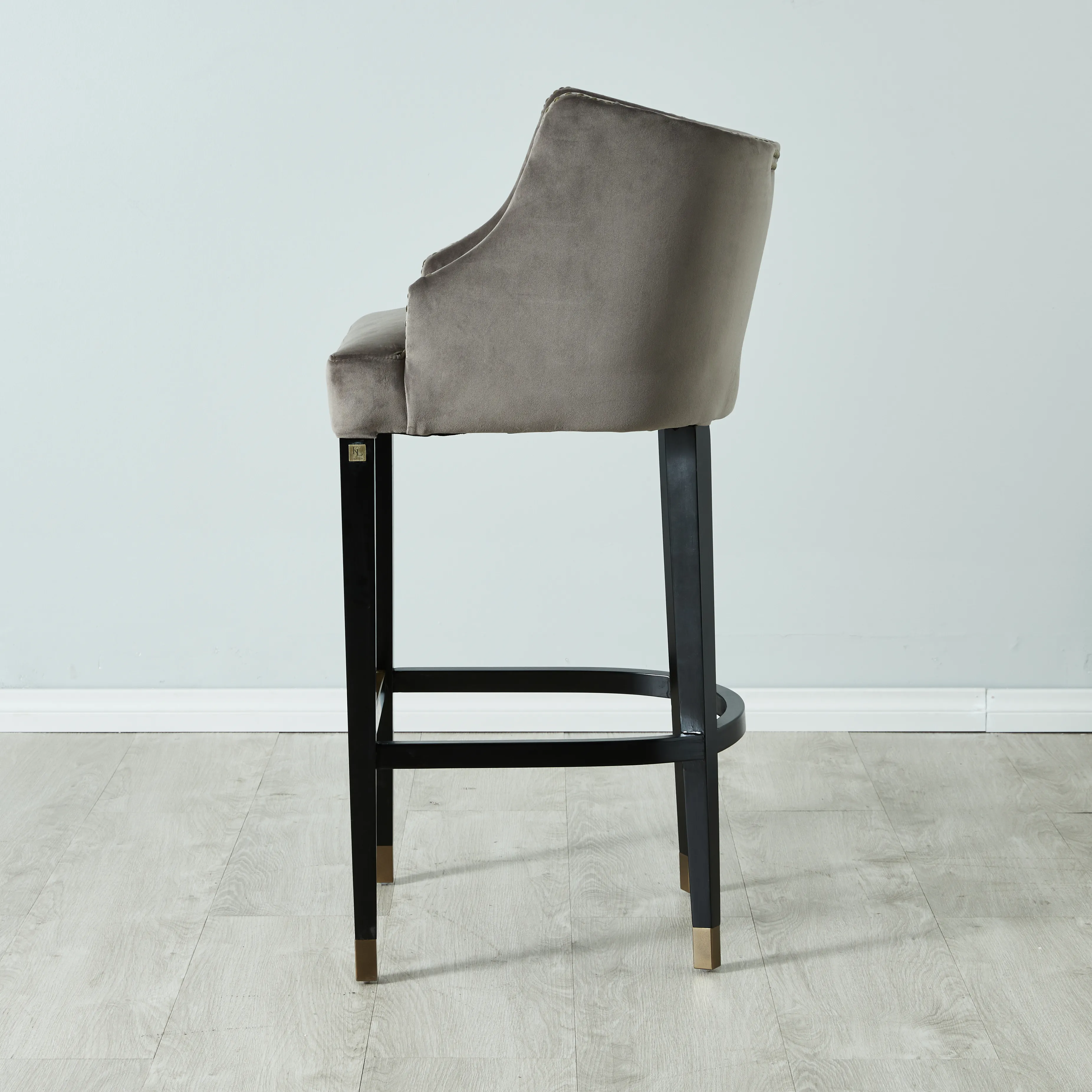 Simone Mushroom Velvet Bar Stool - Silver Accessories