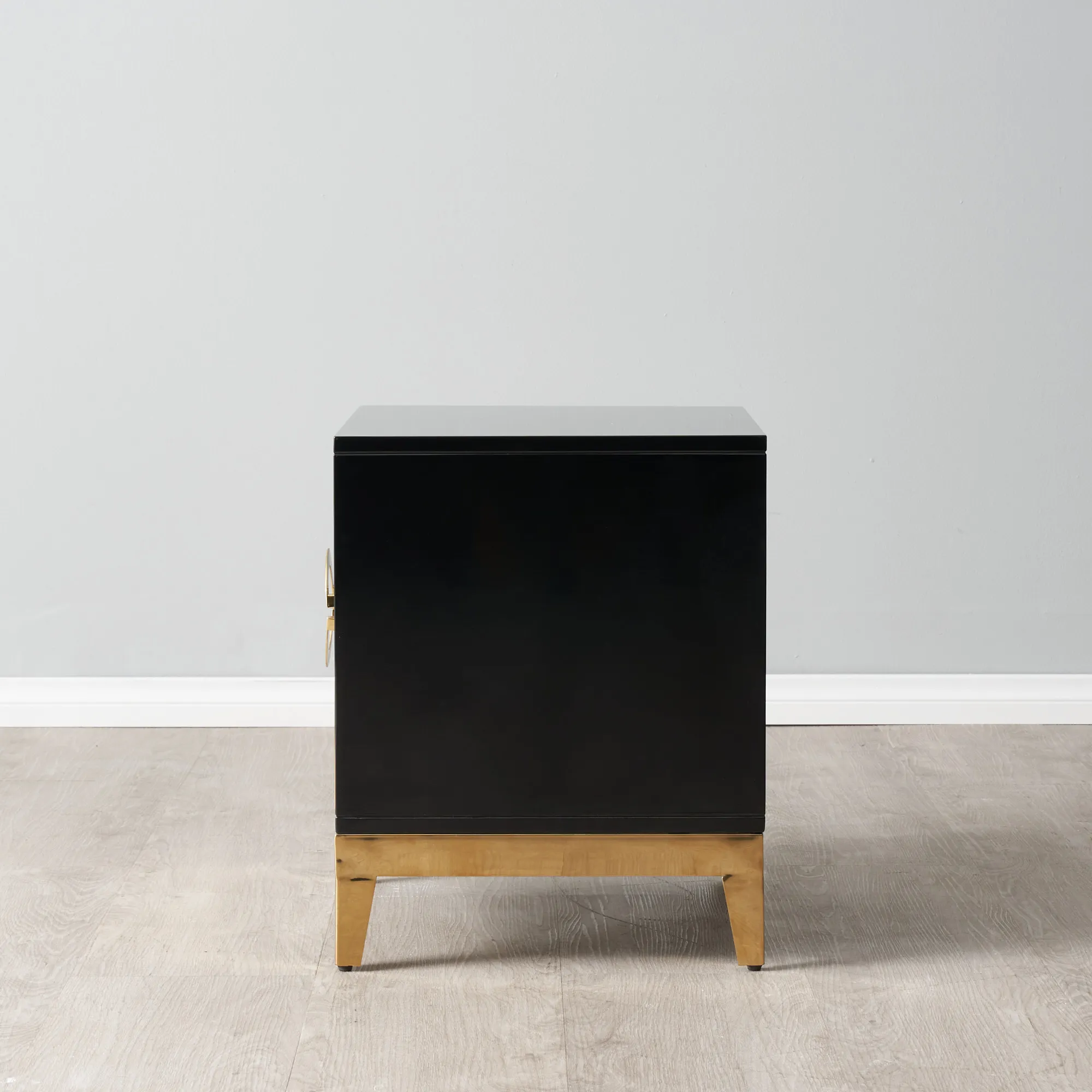 Jacus Black Bedside Table