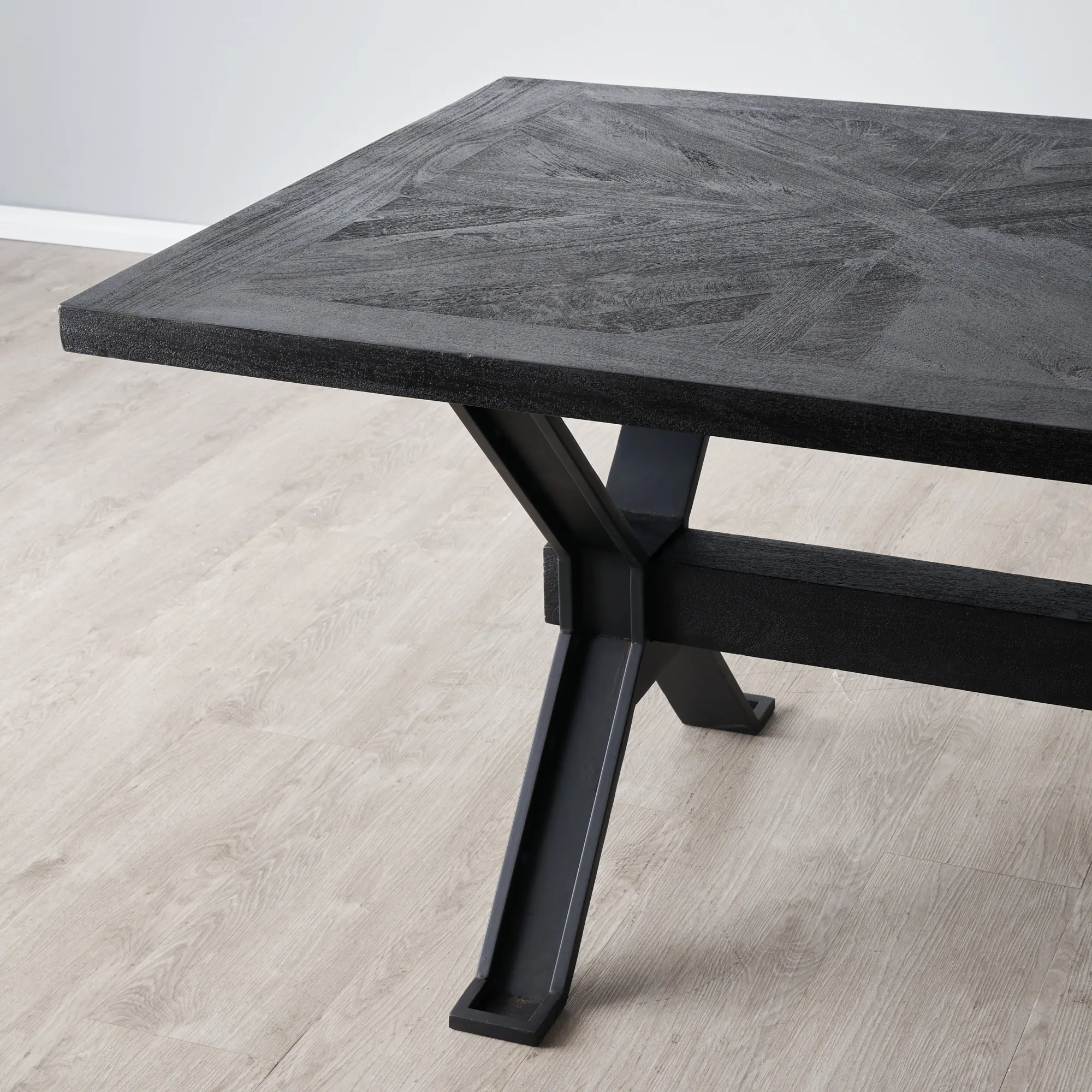Ascot II Black Mango Wood Dining Table | Koala Living