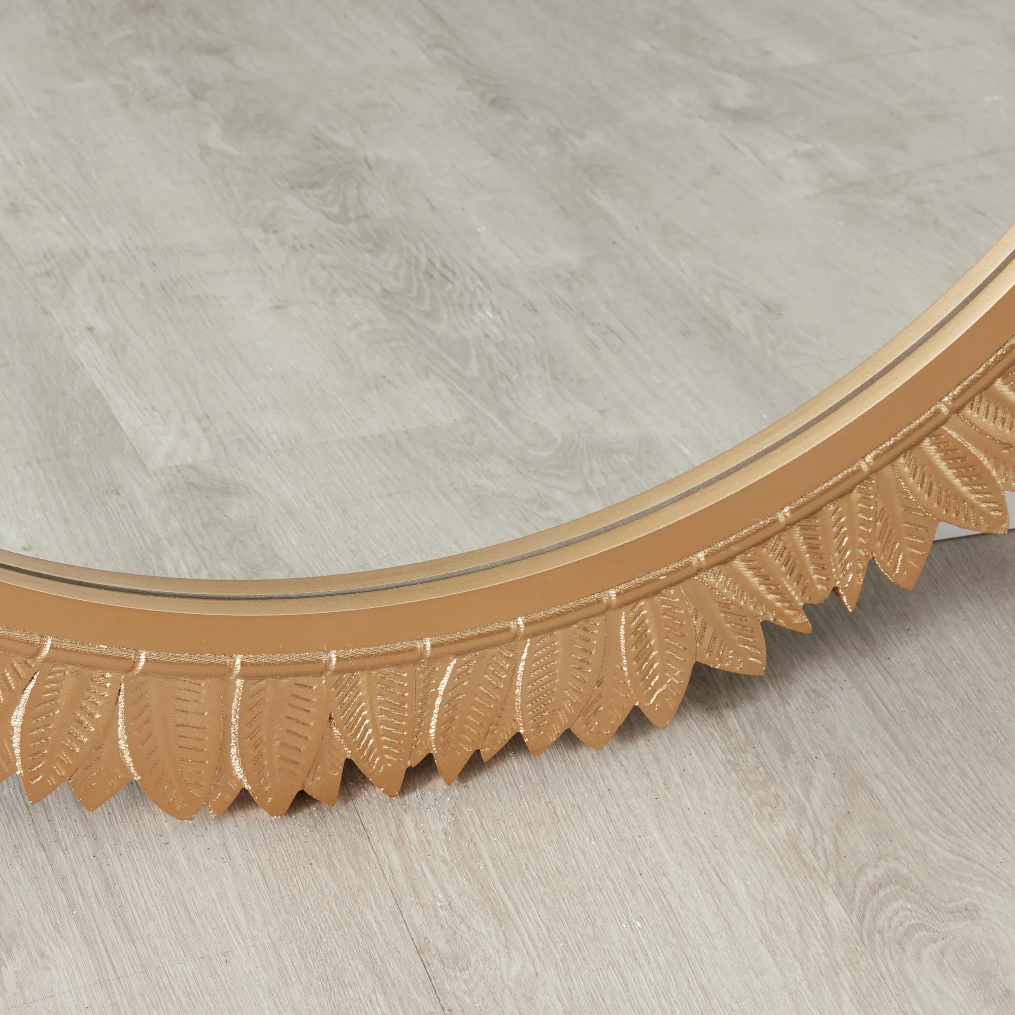 Summer Antique Gold Round Mirror