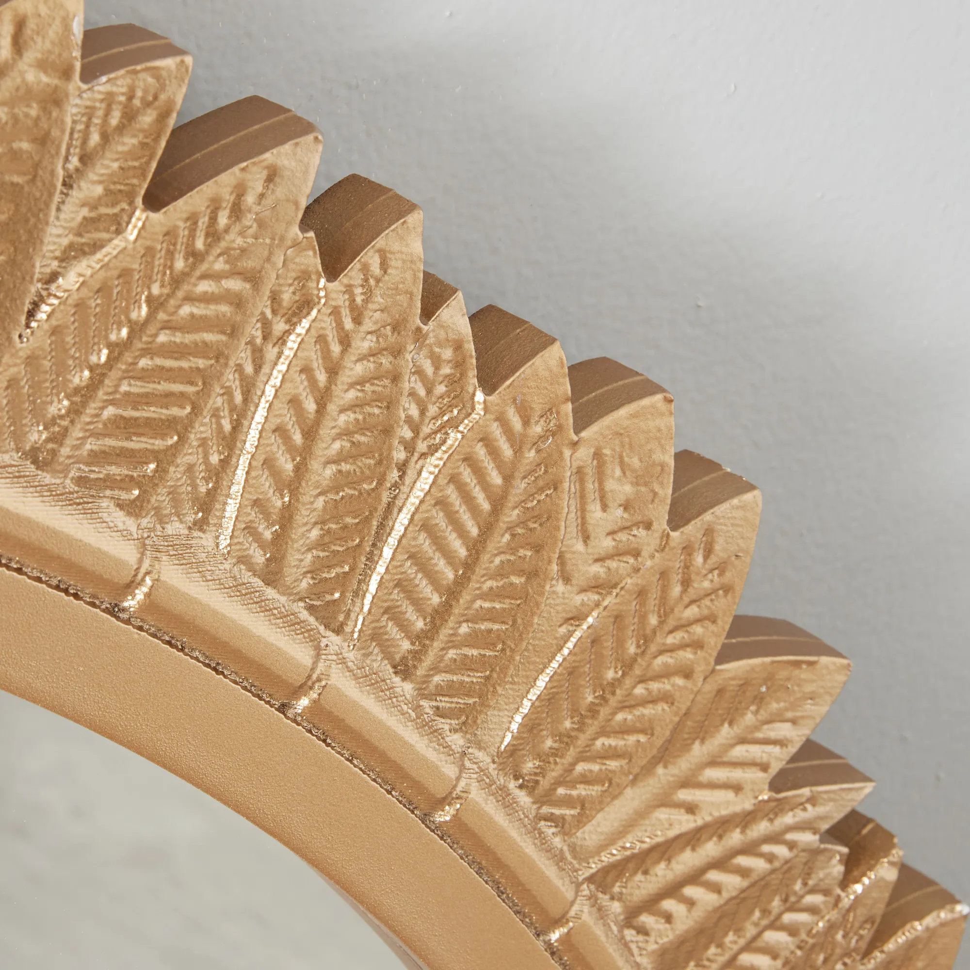 Summer Antique Gold Round Mirror