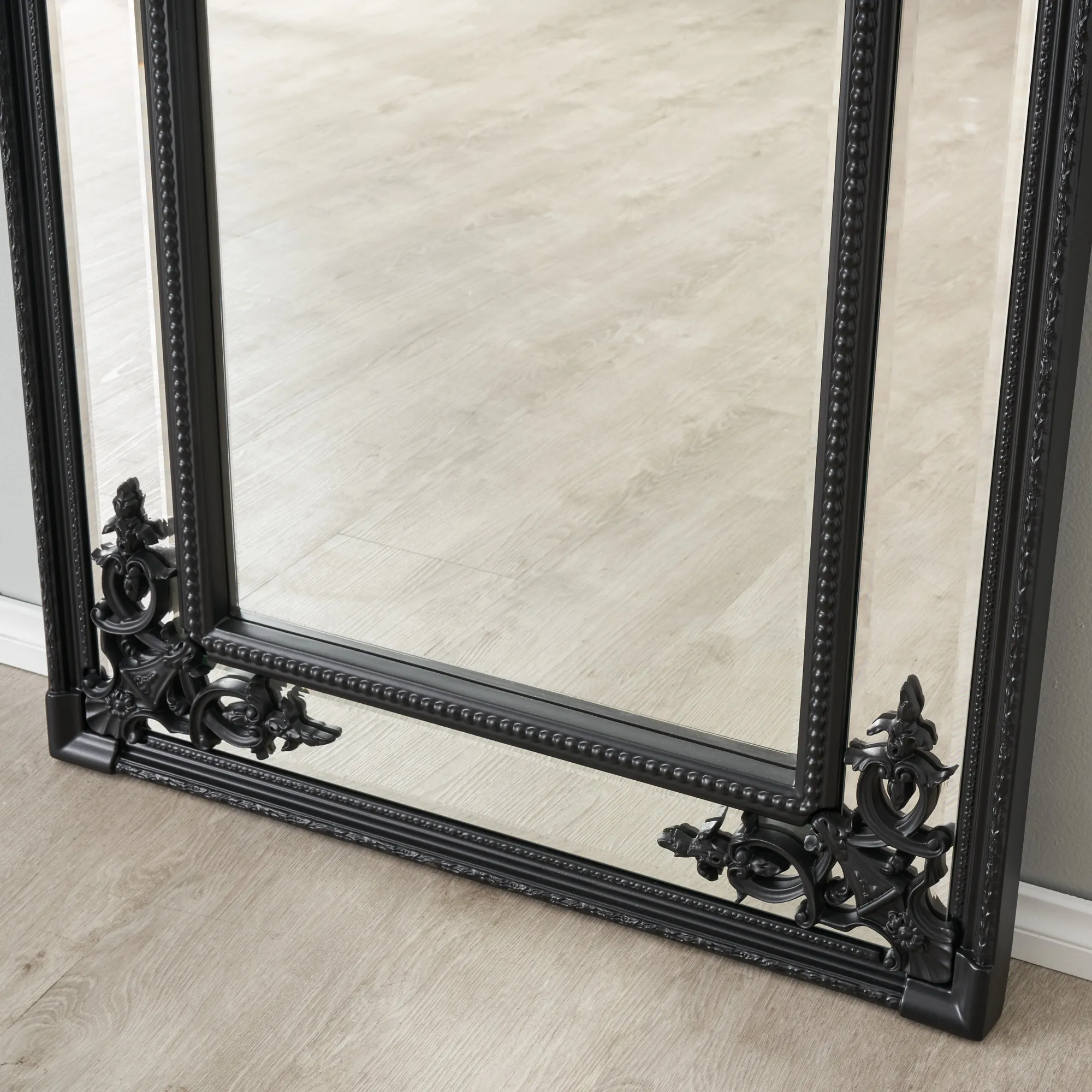 Perry Matte Black Rectangle Mirror