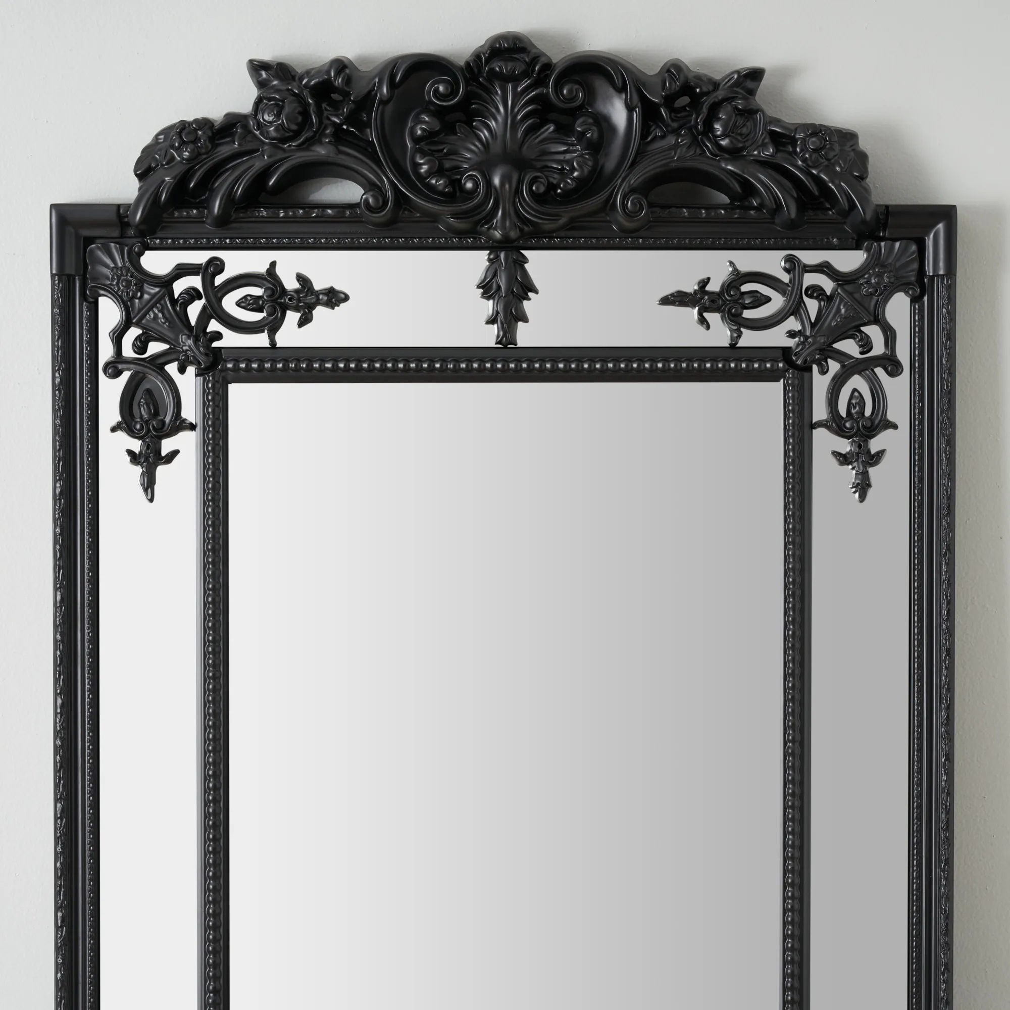 Perry Matte Black Rectangle Mirror