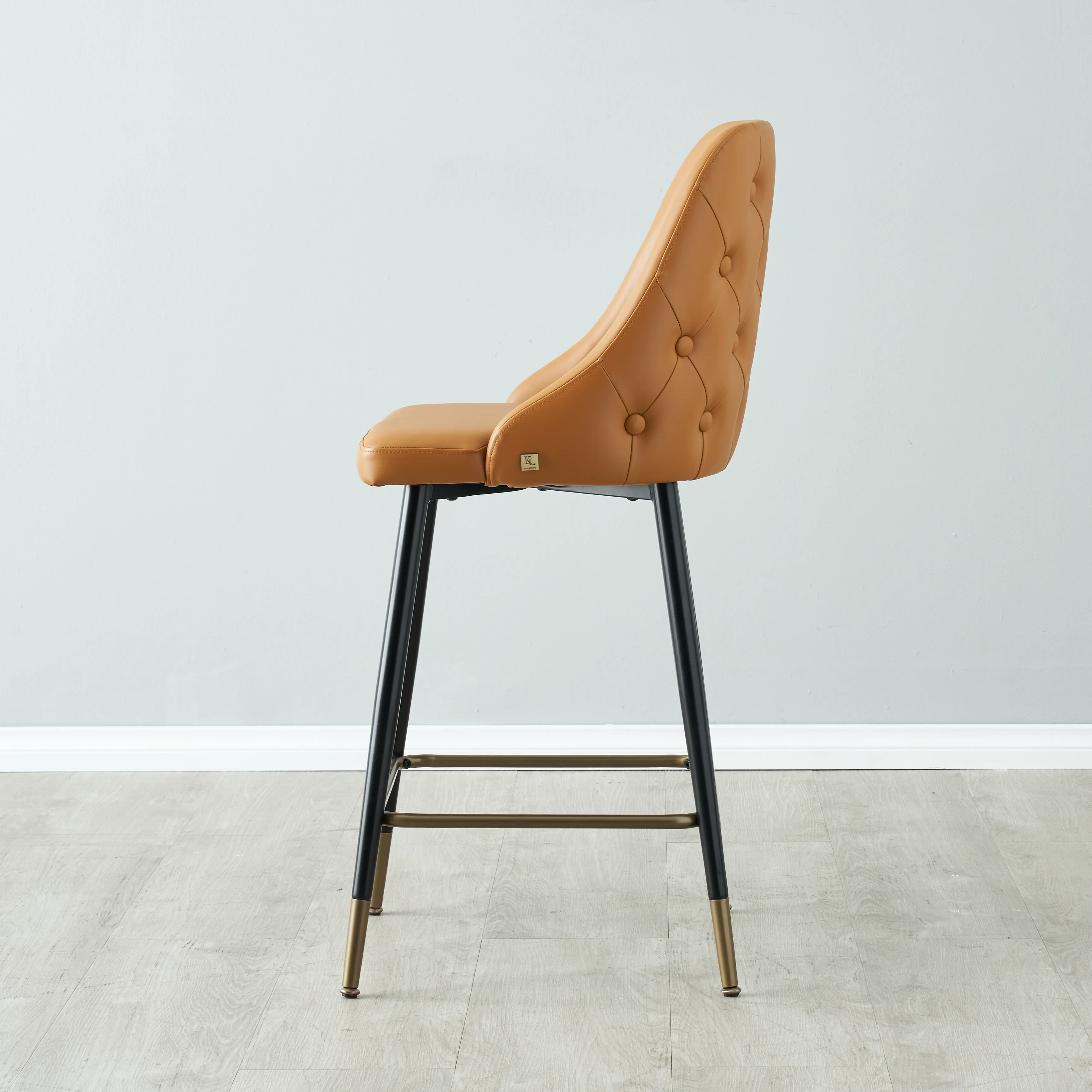 Winston II Autumn Brown Vegan Leather Counter Stool - 64cm