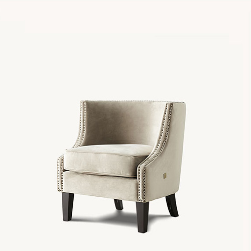 Vogue Beige Velvet Chair