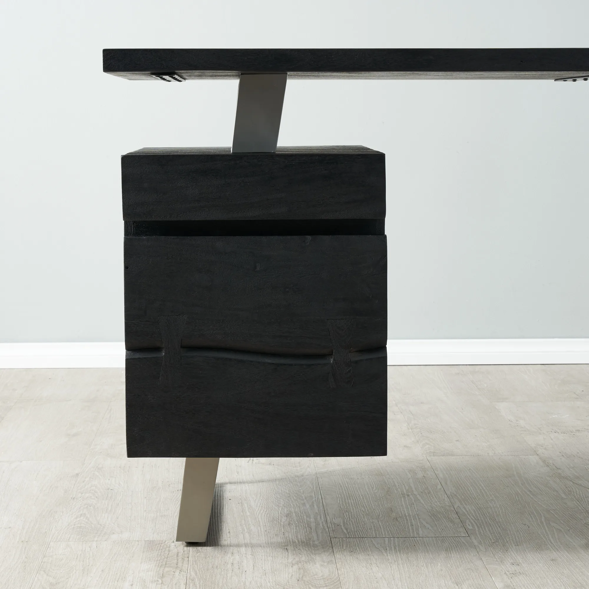 Nature Line Black Wooden Desk | Koala Living