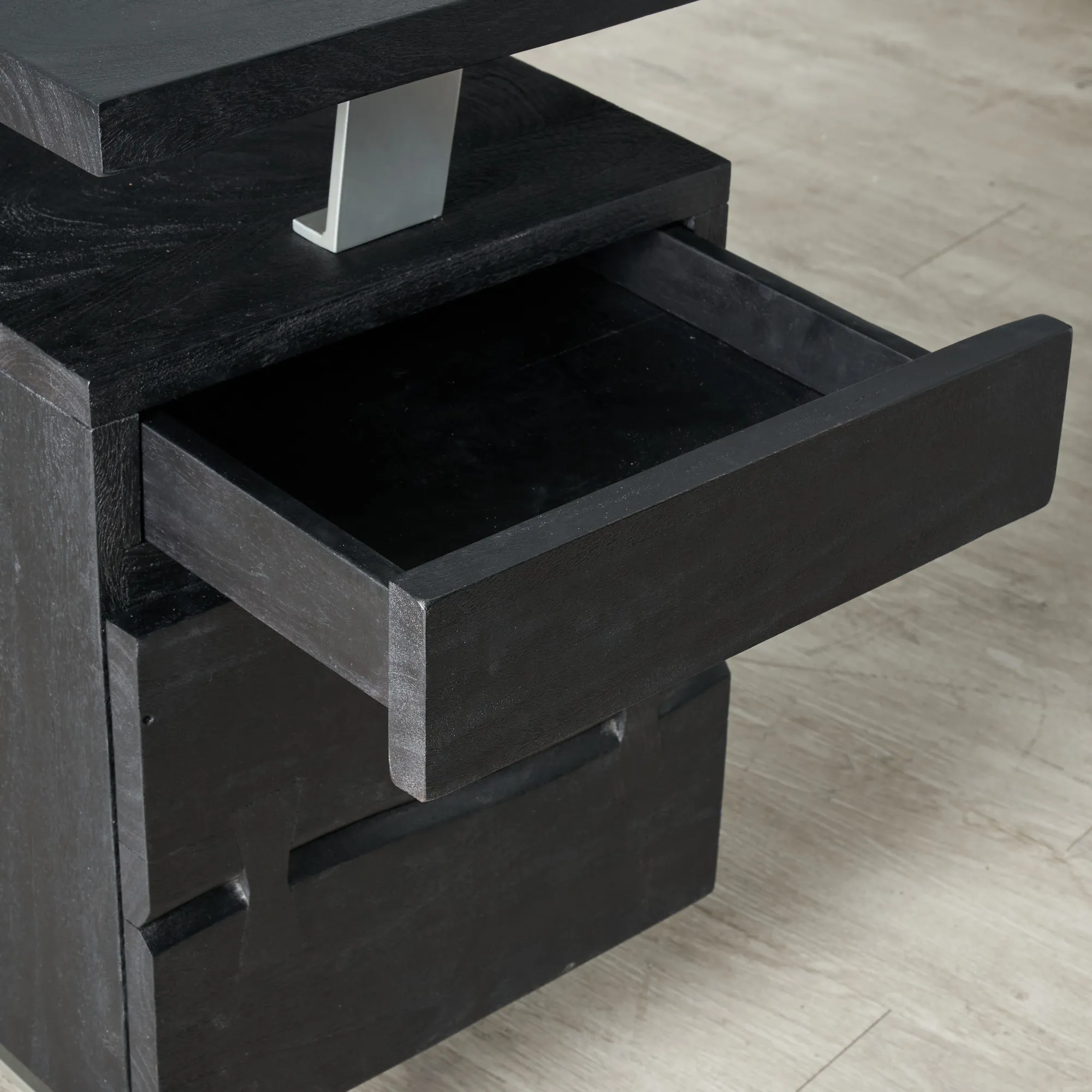Nature Line Black Wooden Desk | Koala Living