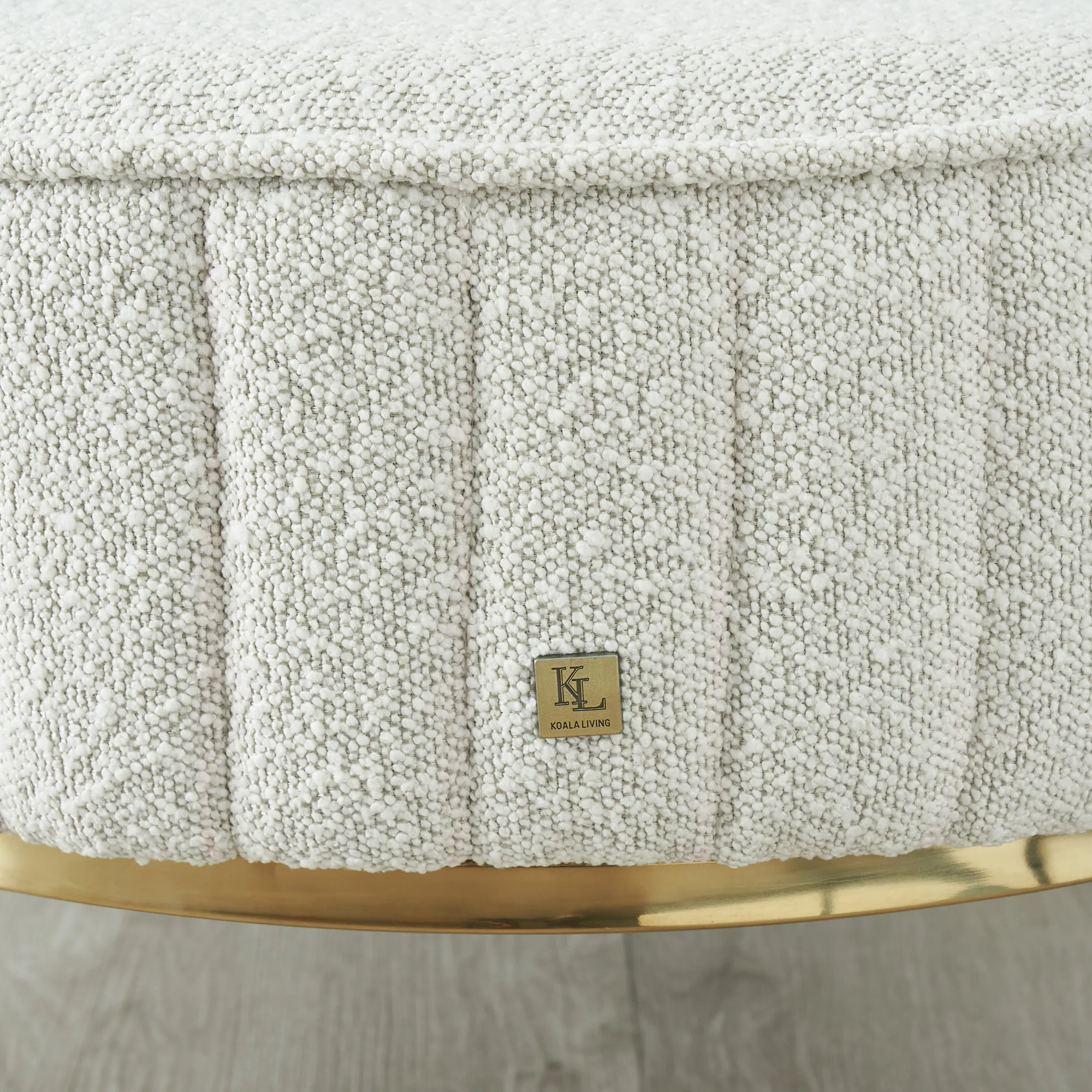 Hilda Ii Cream Boucle Ottoman