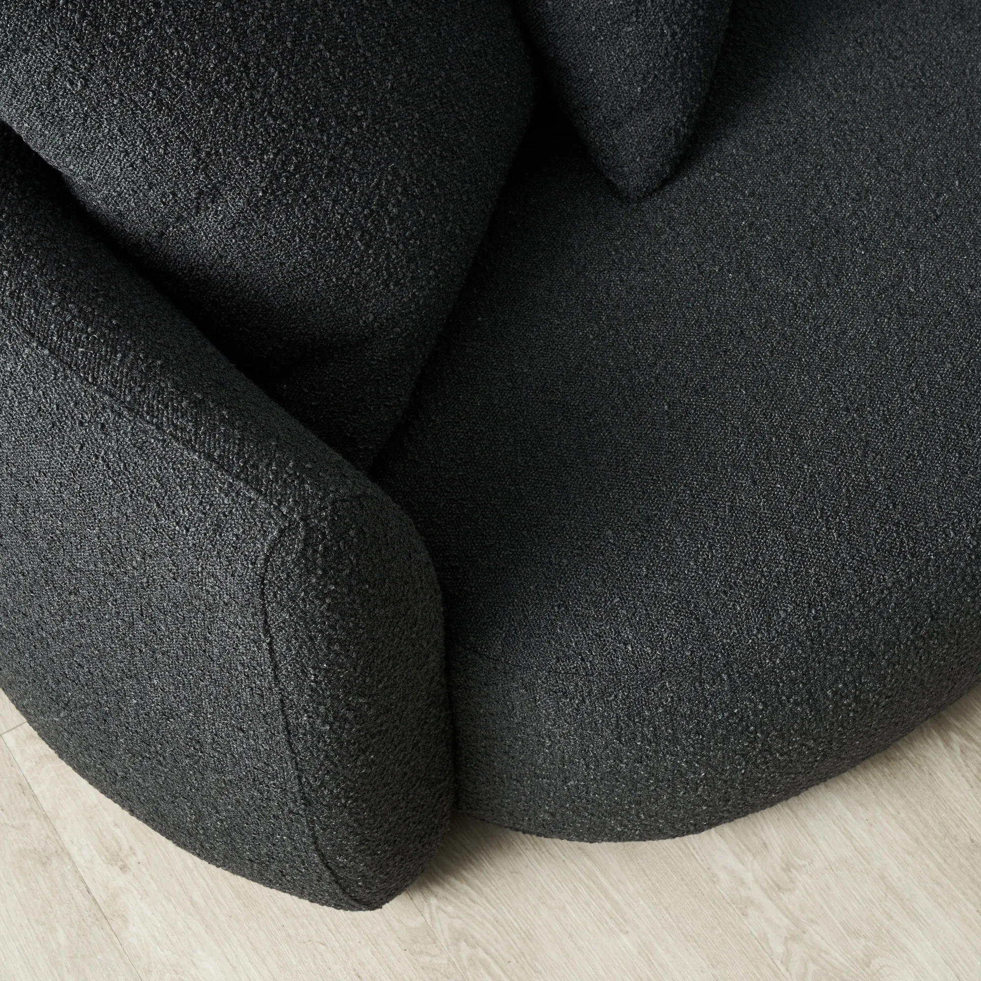Everett Black Boucle 3-Seater Sofa | Koala Living