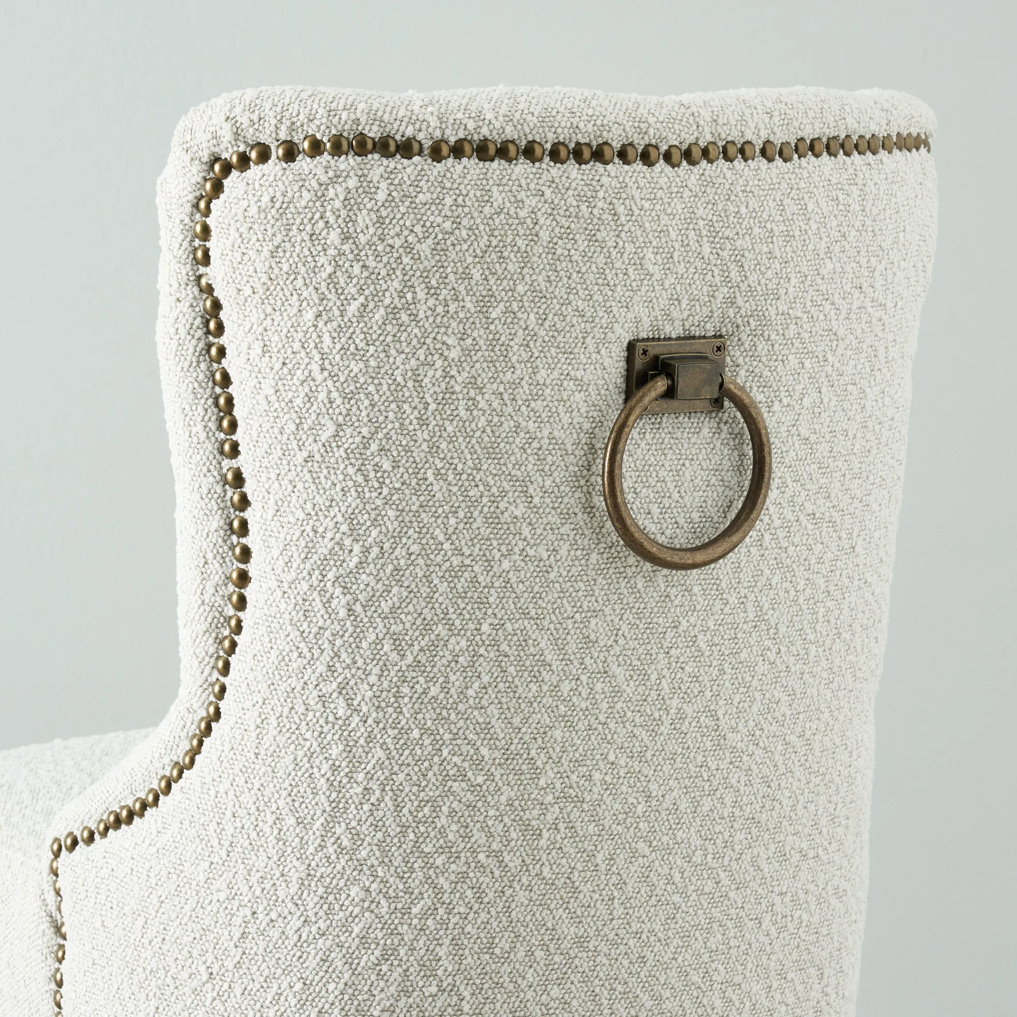 Saxon Cream Boucle Bar Stool